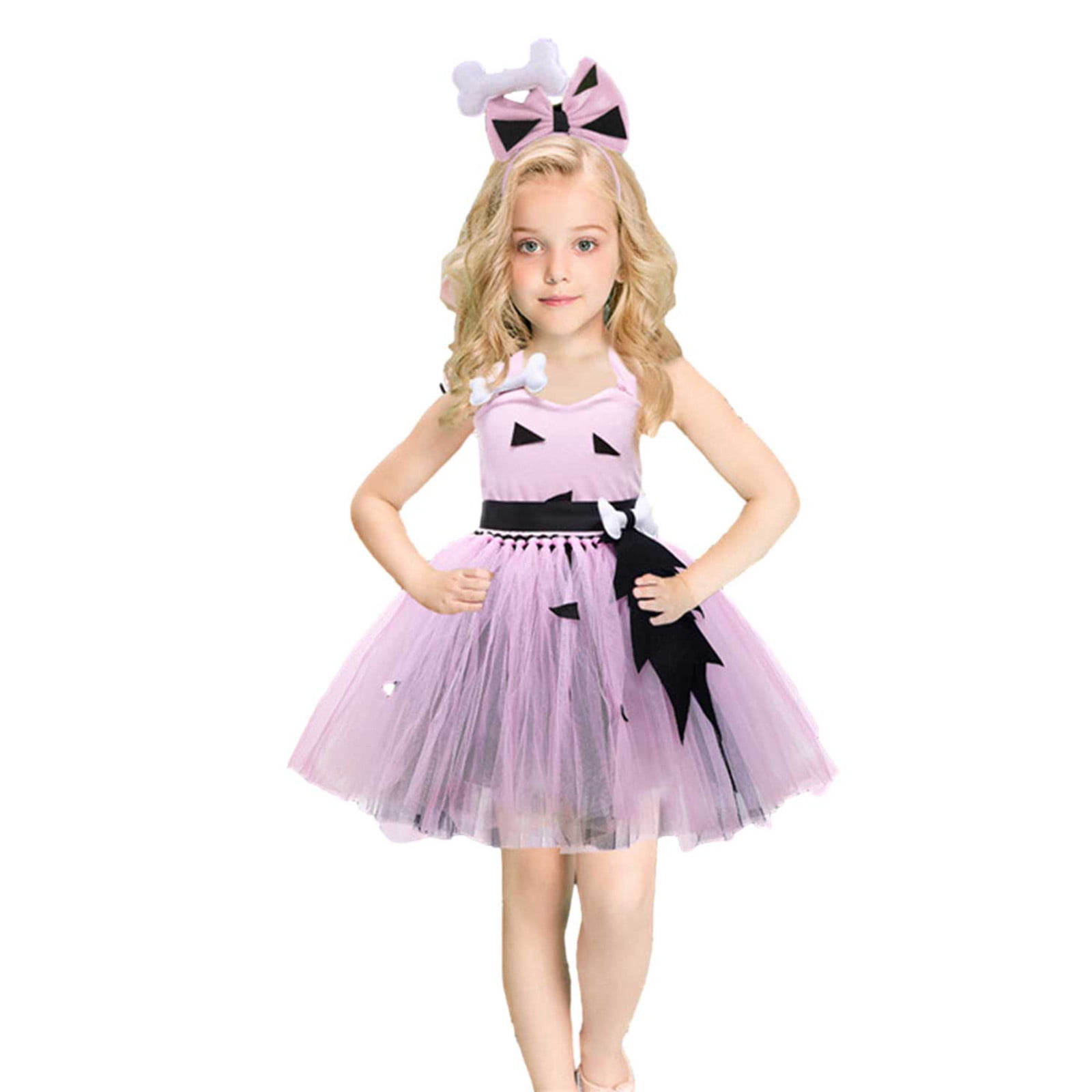 Lilgiuy Halloween Costumes for Girls Cute Solid Color Mesh Lace ...