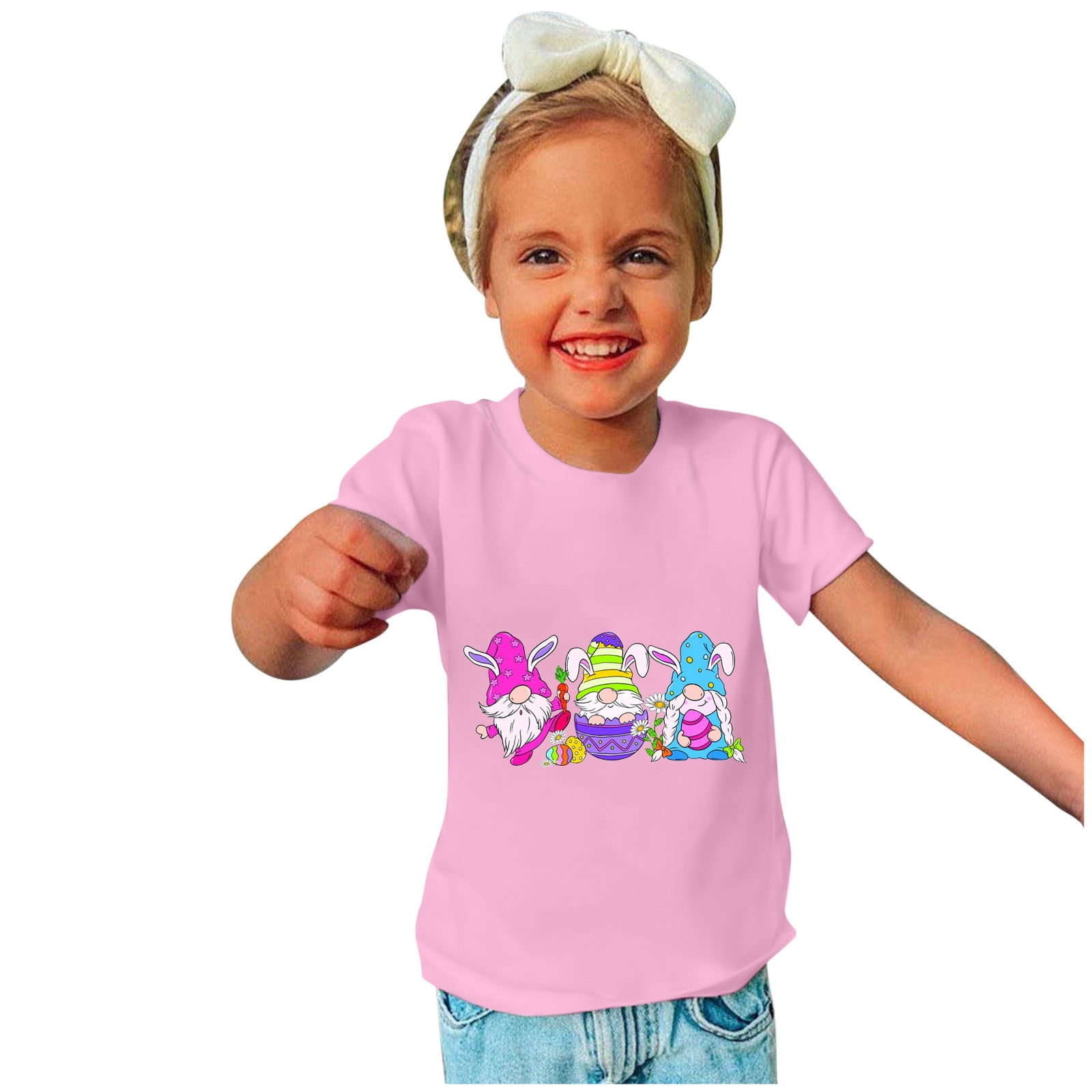 Lilgiuy Kids Easter Shirt Boys Girls Eggs Hunts Gnome Carrot Graphic ...