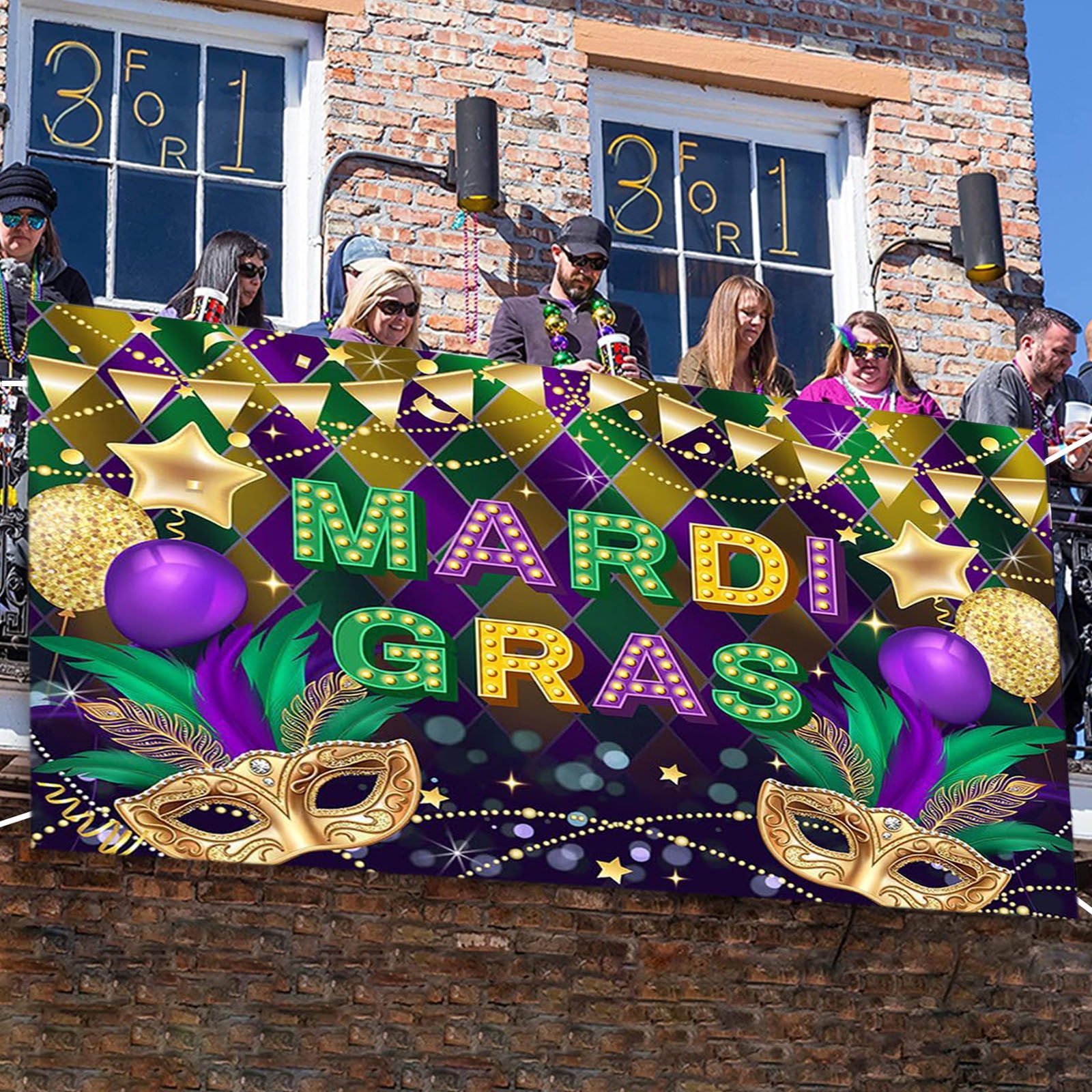 Lilgiuy Mardi Gras Backdrops Carnival Masquerade Mask Photography ...