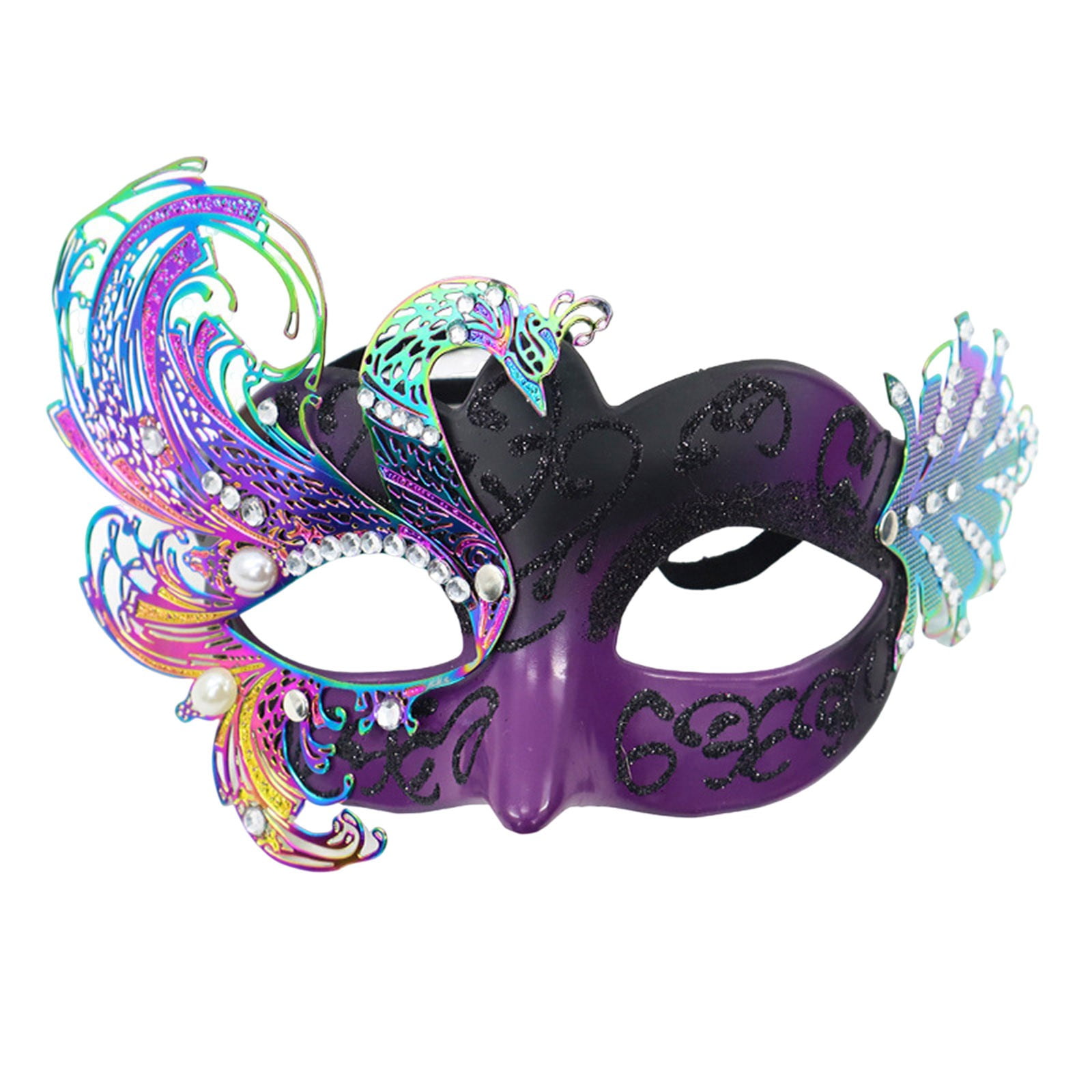 Lilgiuy Mardi Gras Masquerade Mask Half Face Venetian Masks Vintage ...