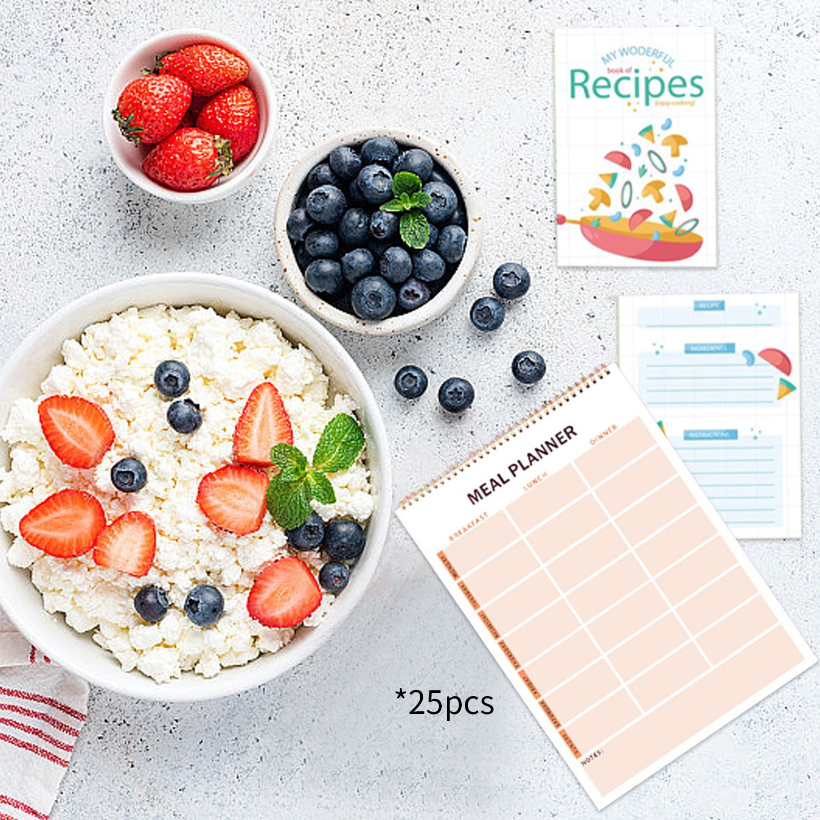 Lilgiuy Meal Planner Notepads for Refrigerator, 52 Undated Sheets Meal ...