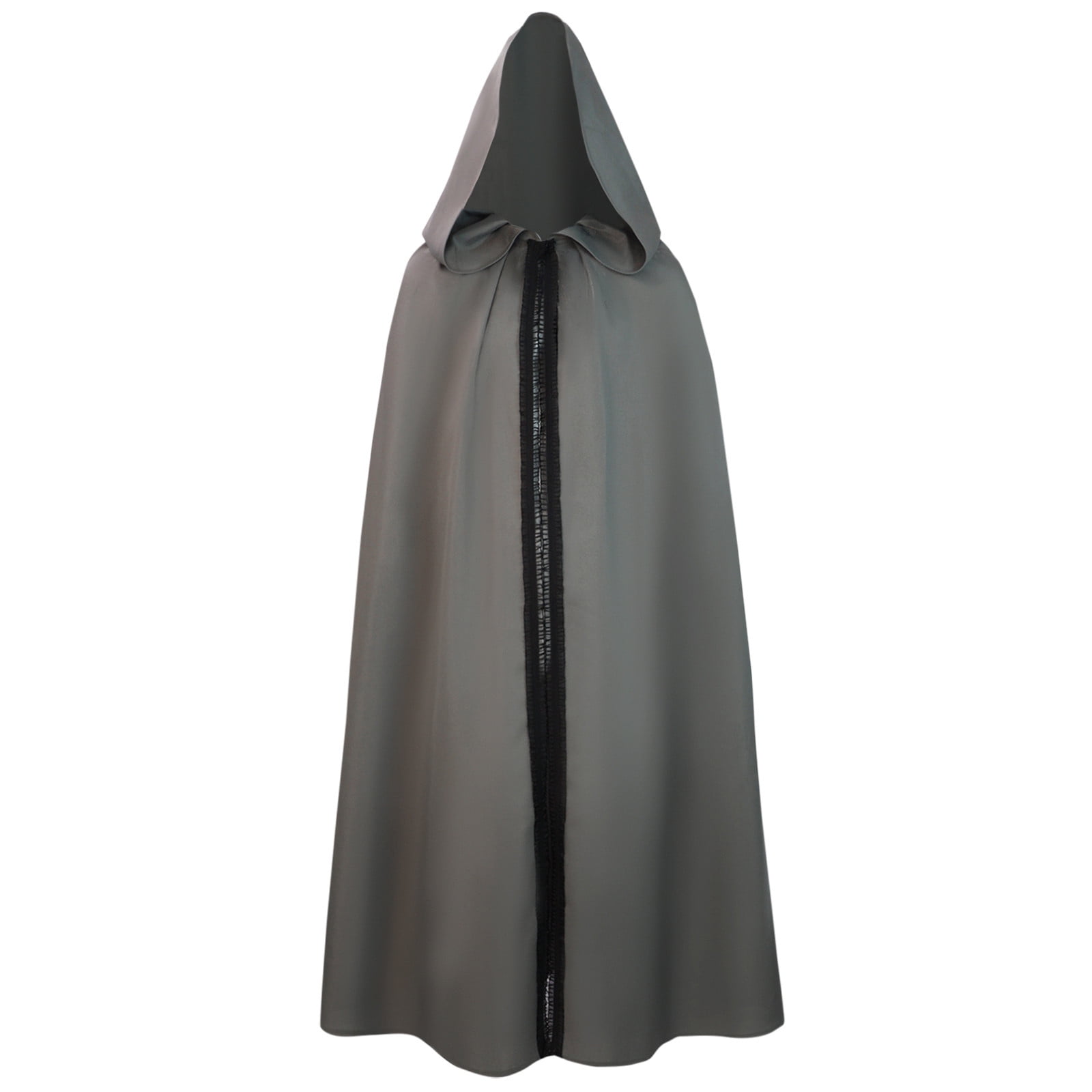 Lilgiuy Men Patchwork Hooded Casual Party Retro Gothic Long Cloak Stage ...