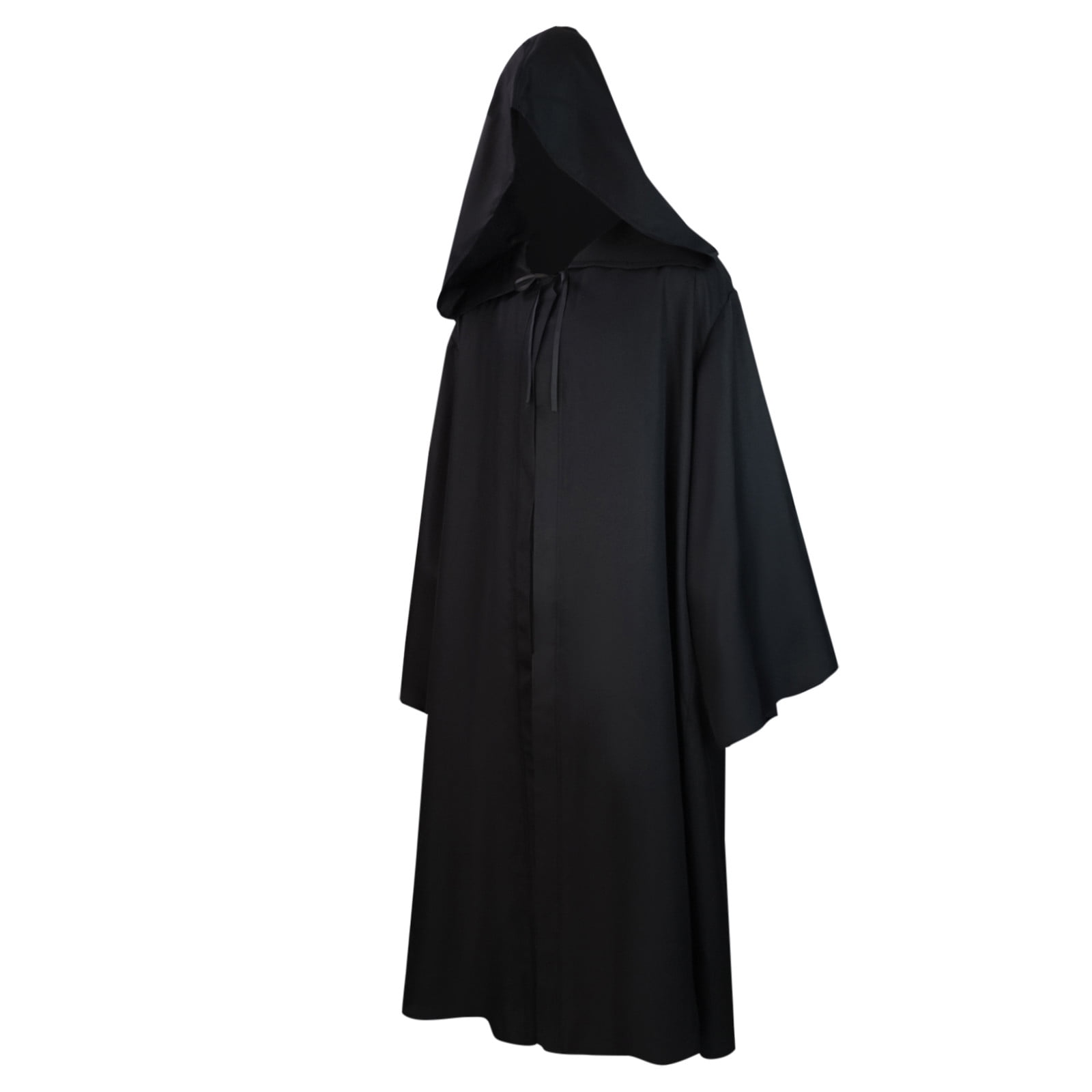 Lilgiuy Men Patchwork Hooded Casual Party Retro Gothic Long Cloak Stage ...