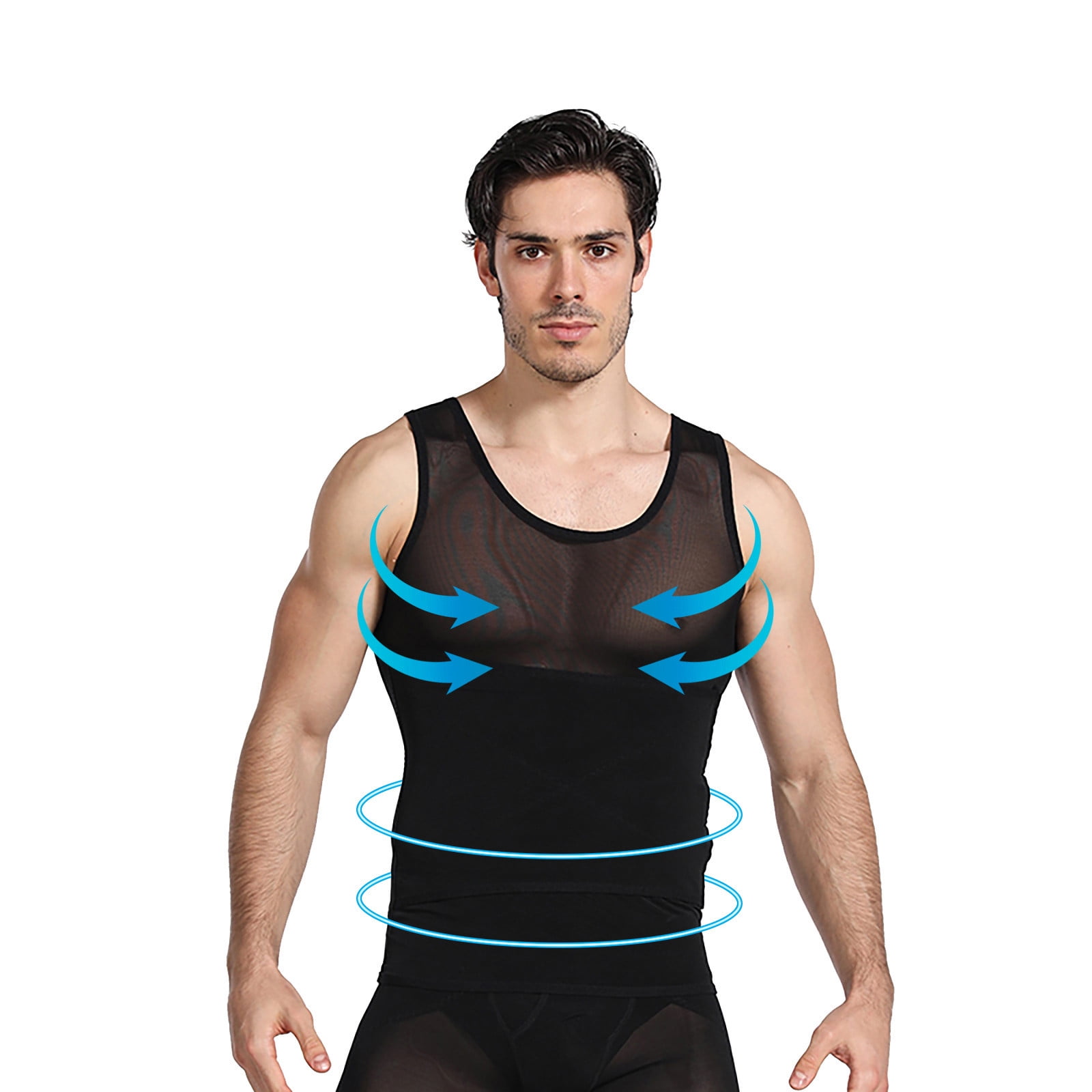 Lilgiuy Men's Buckle Adjustment Belly Shaper Corset Waist Corset Chest ...