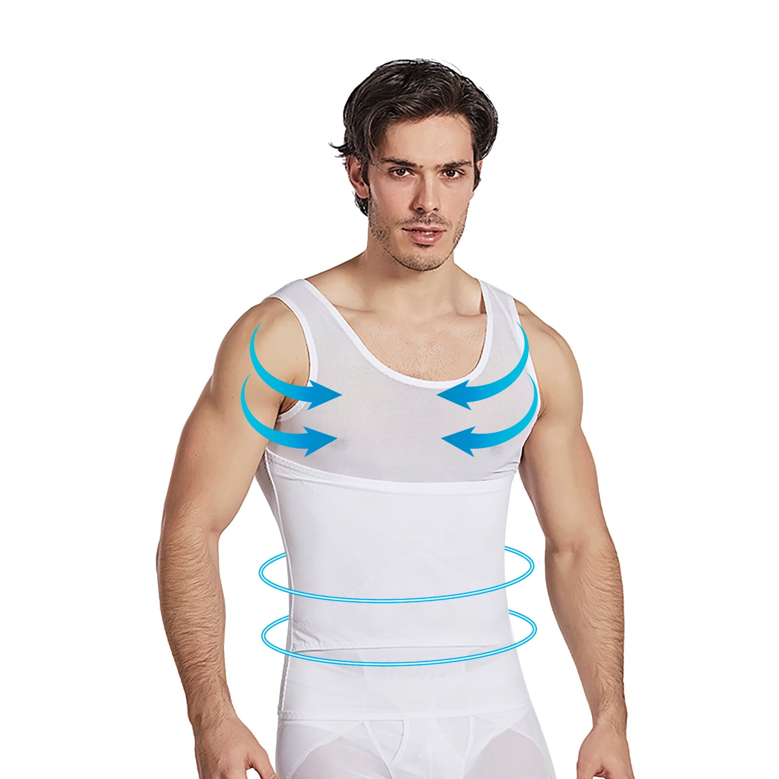 Lilgiuy Men's Buckle Adjustment Belly Shaper Corset Waist Corset Chest ...