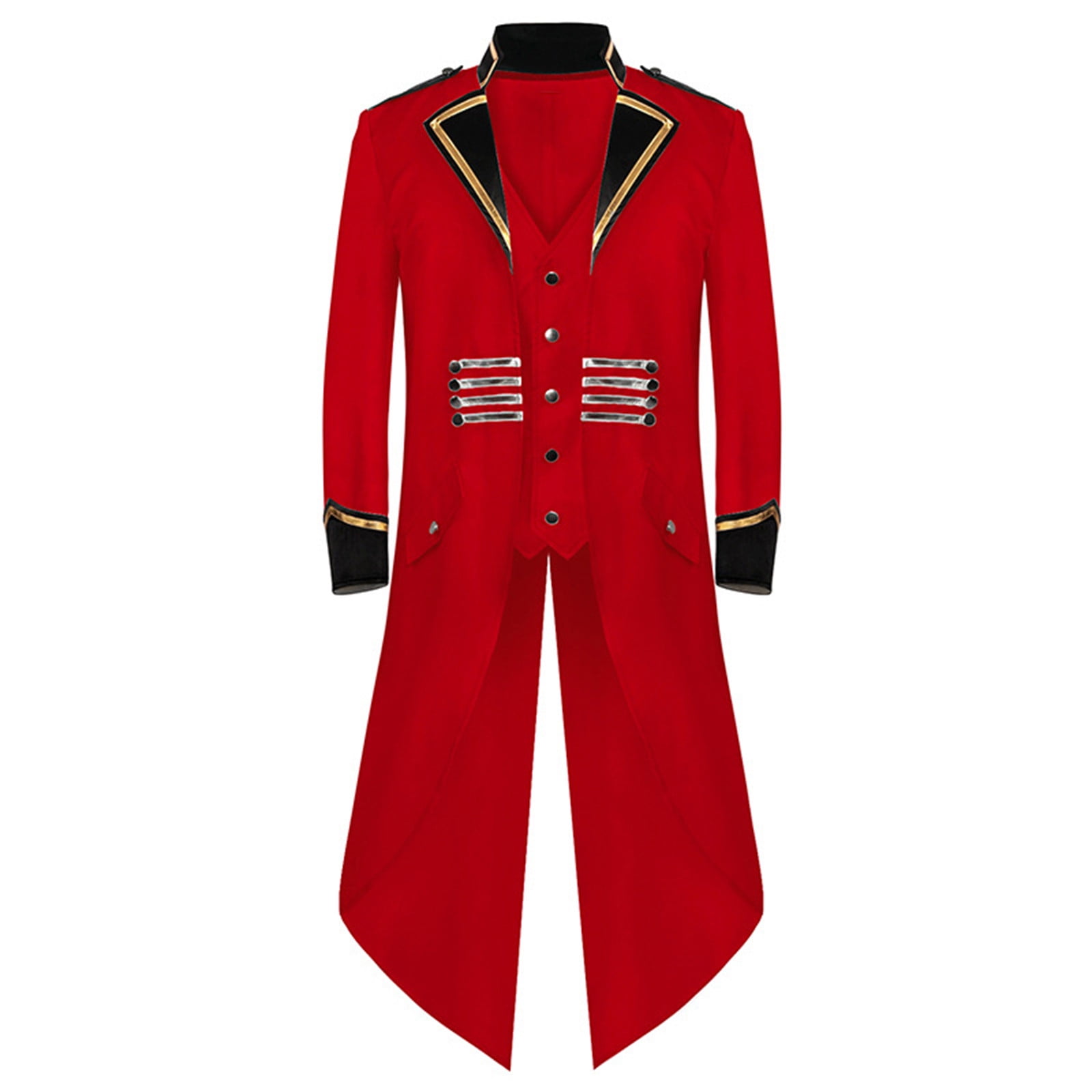 Lilgiuy Men's Gothic Tailcoat Coat Steampunk Retro Tail Coat Medieval ...