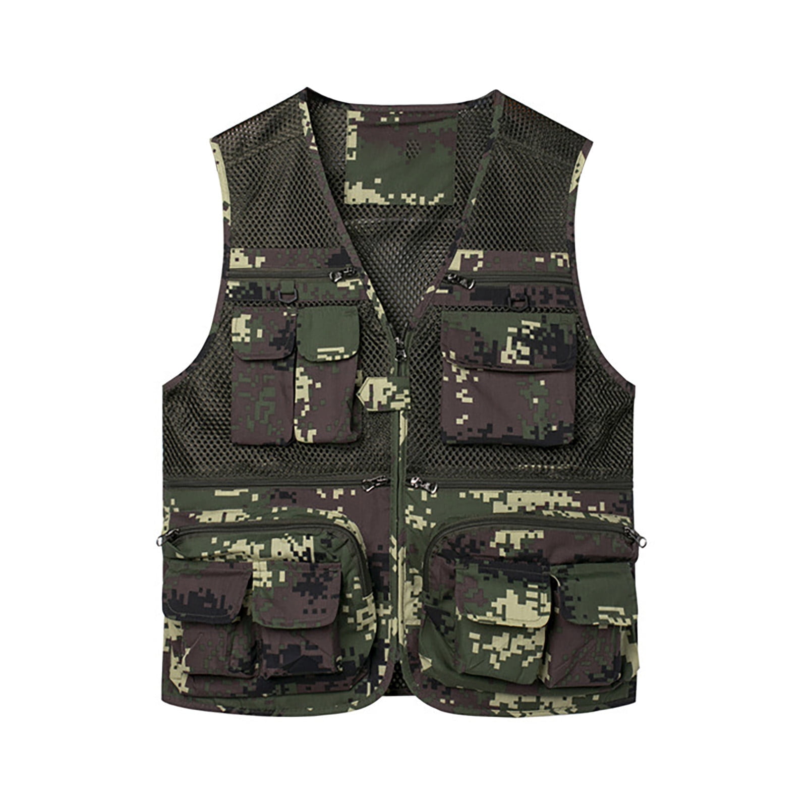 Lilgiuy Men's Thin Sports Vest Fashion Breathable Openwork Camouflage ...
