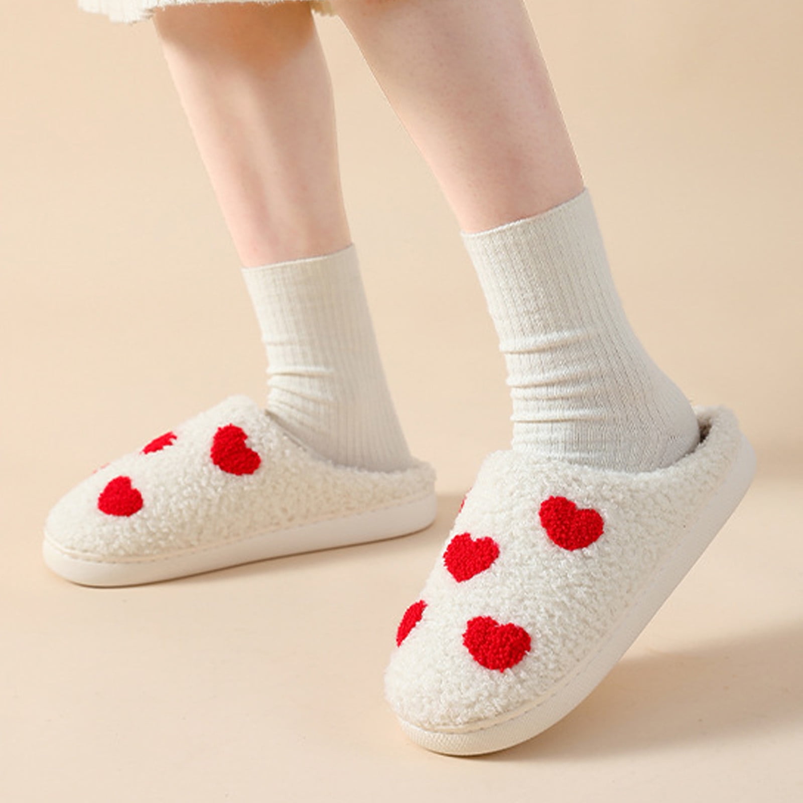 Lilgiuy Platform Slippers for Women, A Pair of Lazy Slippers Curly Cozy ...