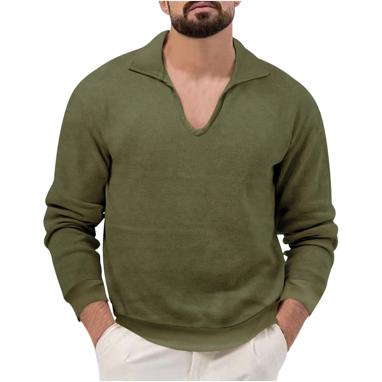Lilgiuy Pullover Sweater Stand Collar Elastic Solid Color Half Sweater ...