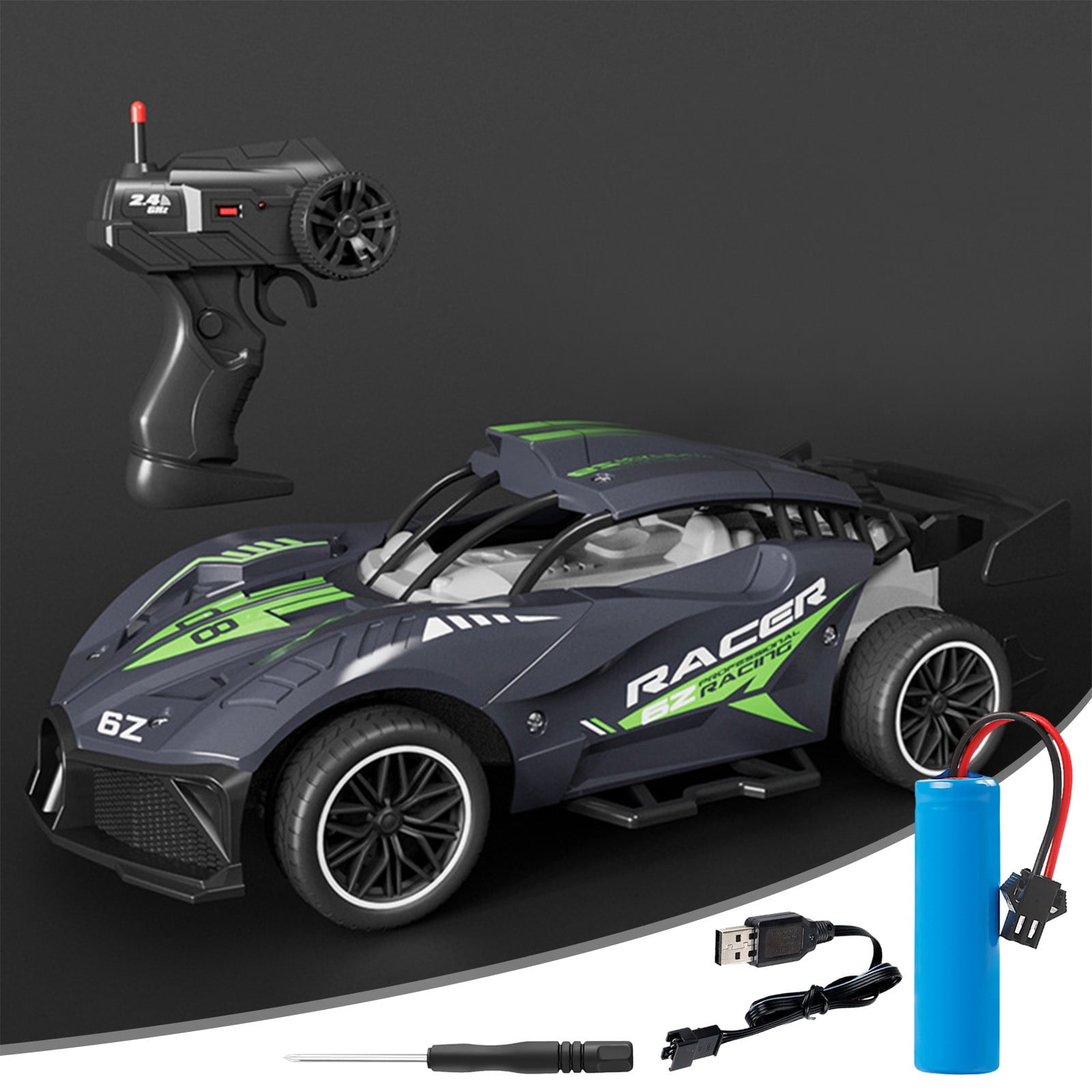 Lilgiuy Remote Control Car 2.4G Rechargeable High Speed Race Drift RC ...