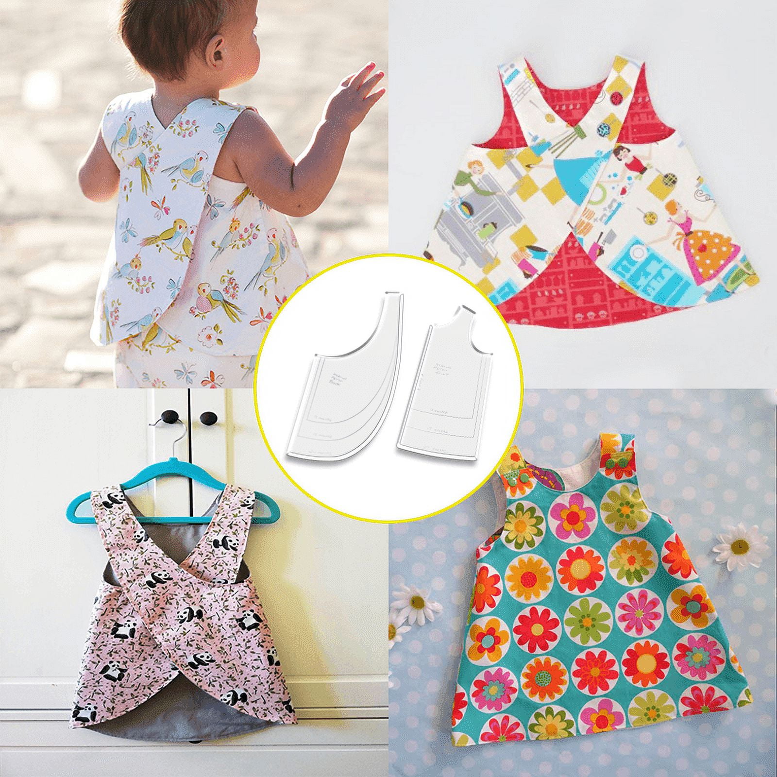 Lilgiuy Reversible Baby Vest Sewing Template, Cute Double Sided Baby ...