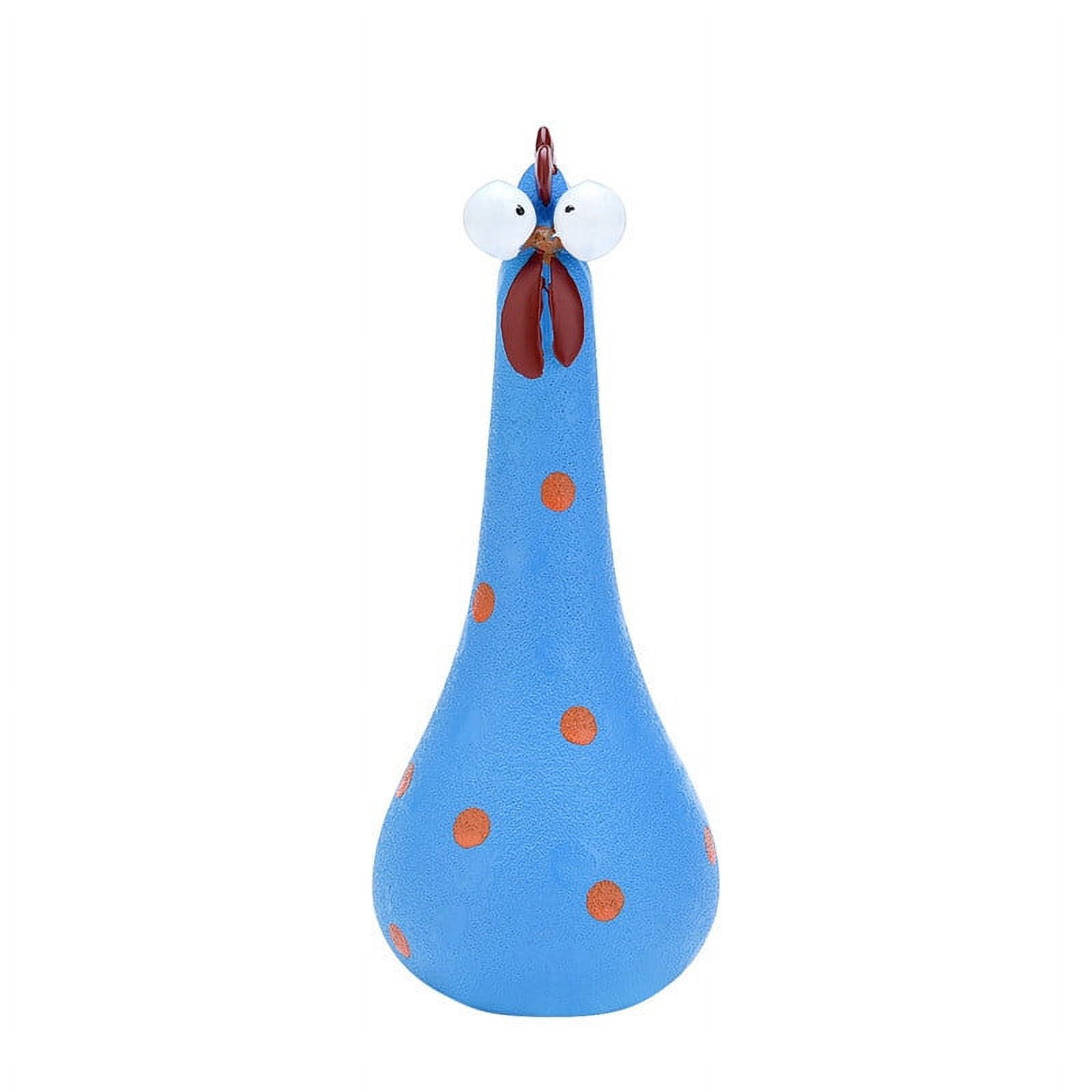 Lilgiuy Silly Chicken Statue Decor, Big Eye Chicken Figurine with Long ...
