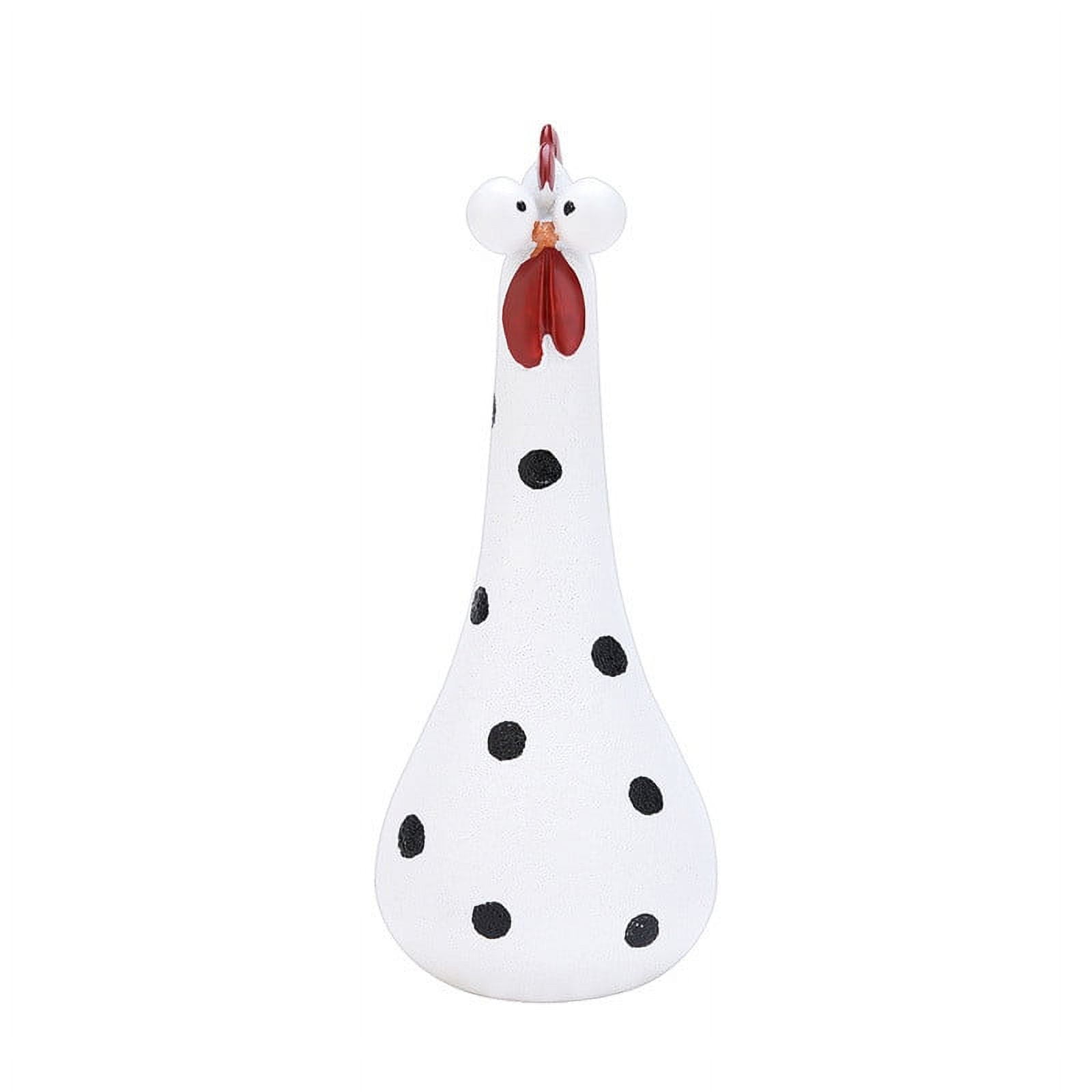Lilgiuy Silly Chicken Statue Decor, Big Eye Chicken Figurine with Long ...
