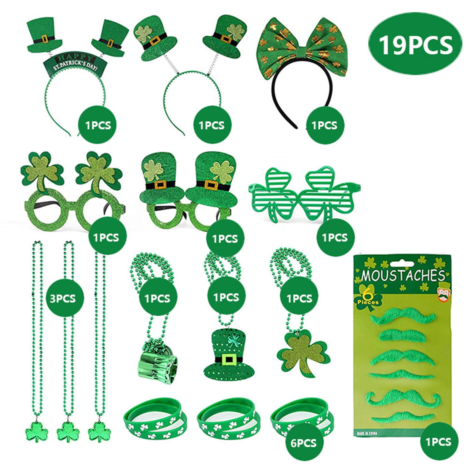 Lilgiuy St. Patrick's Day Costume Accessories Set for Women Girl Theme ...