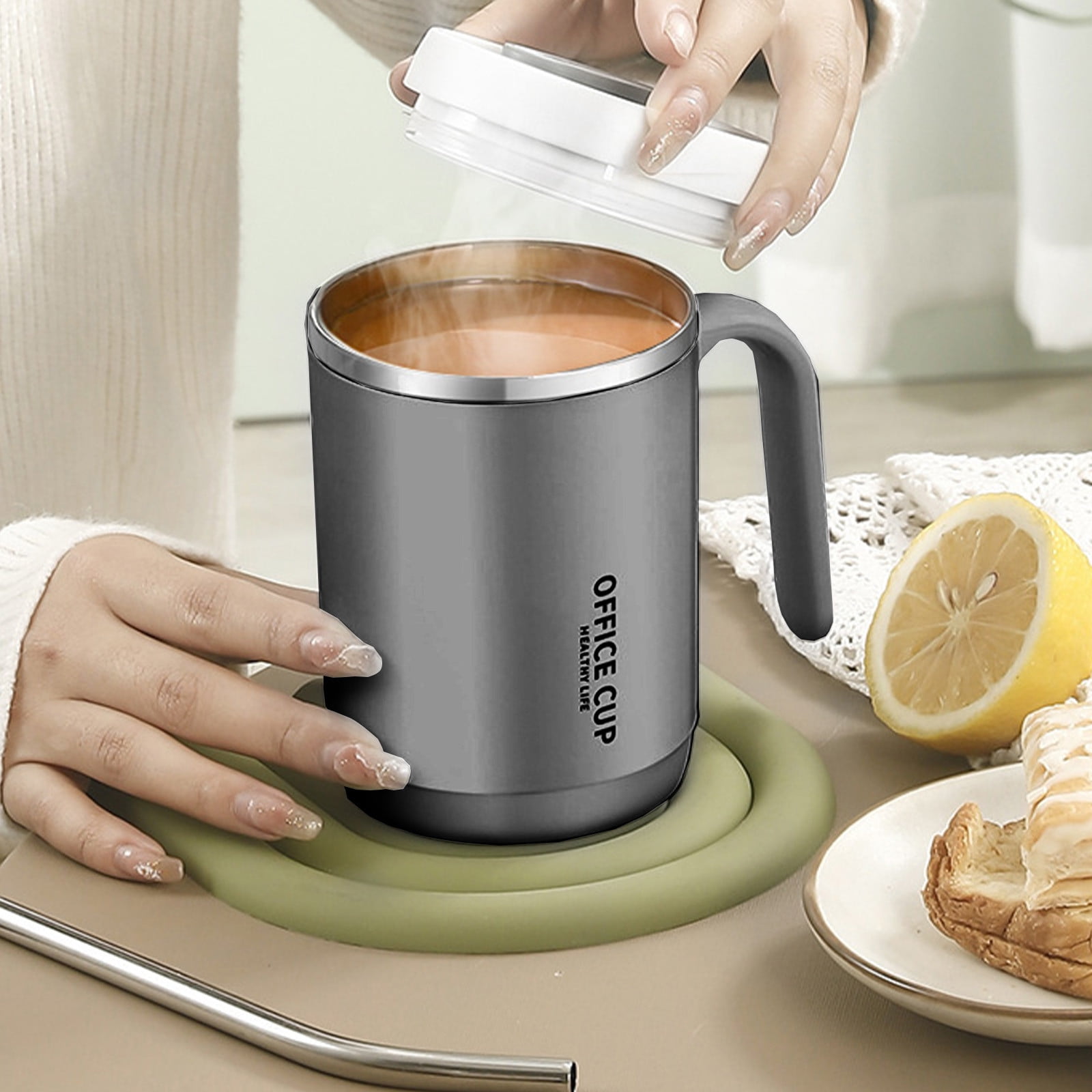 Customer reviews for Lilgiuy Stainless Steel Reusable Coffee Mug ...