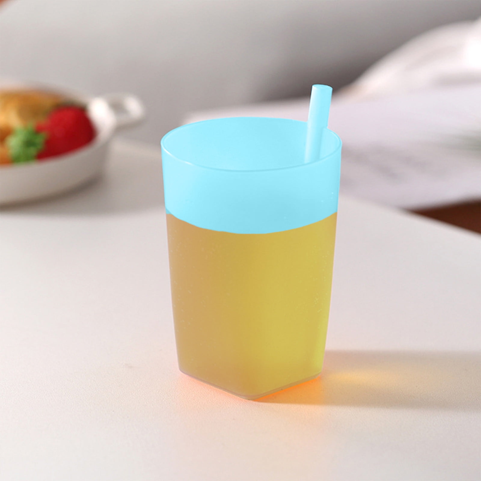 Lilgiuy Straw Cups Plastic Cups Portable Lightweight Large Capacity ...