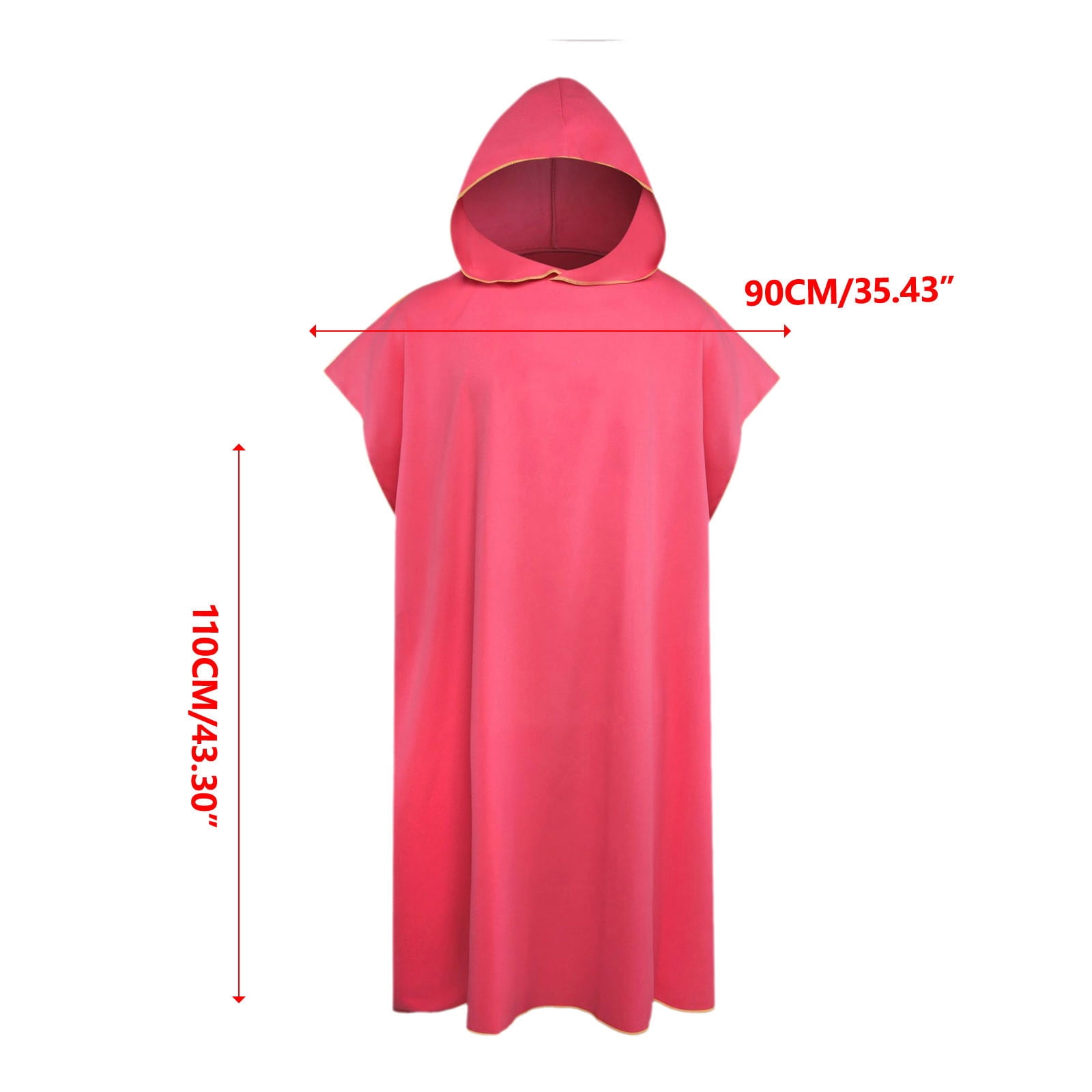 Lilgiuy Surf Ponchos Changing Towel Robe with Hood Summer Solid Color ...