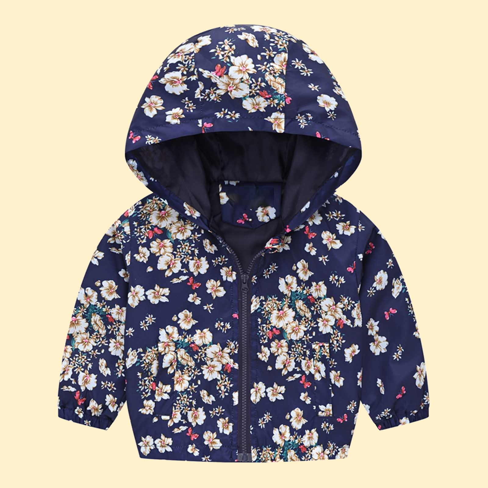 Lilgiuy Toddler Girls Boys Hooded Windbreaker Various Cartoon Print ...
