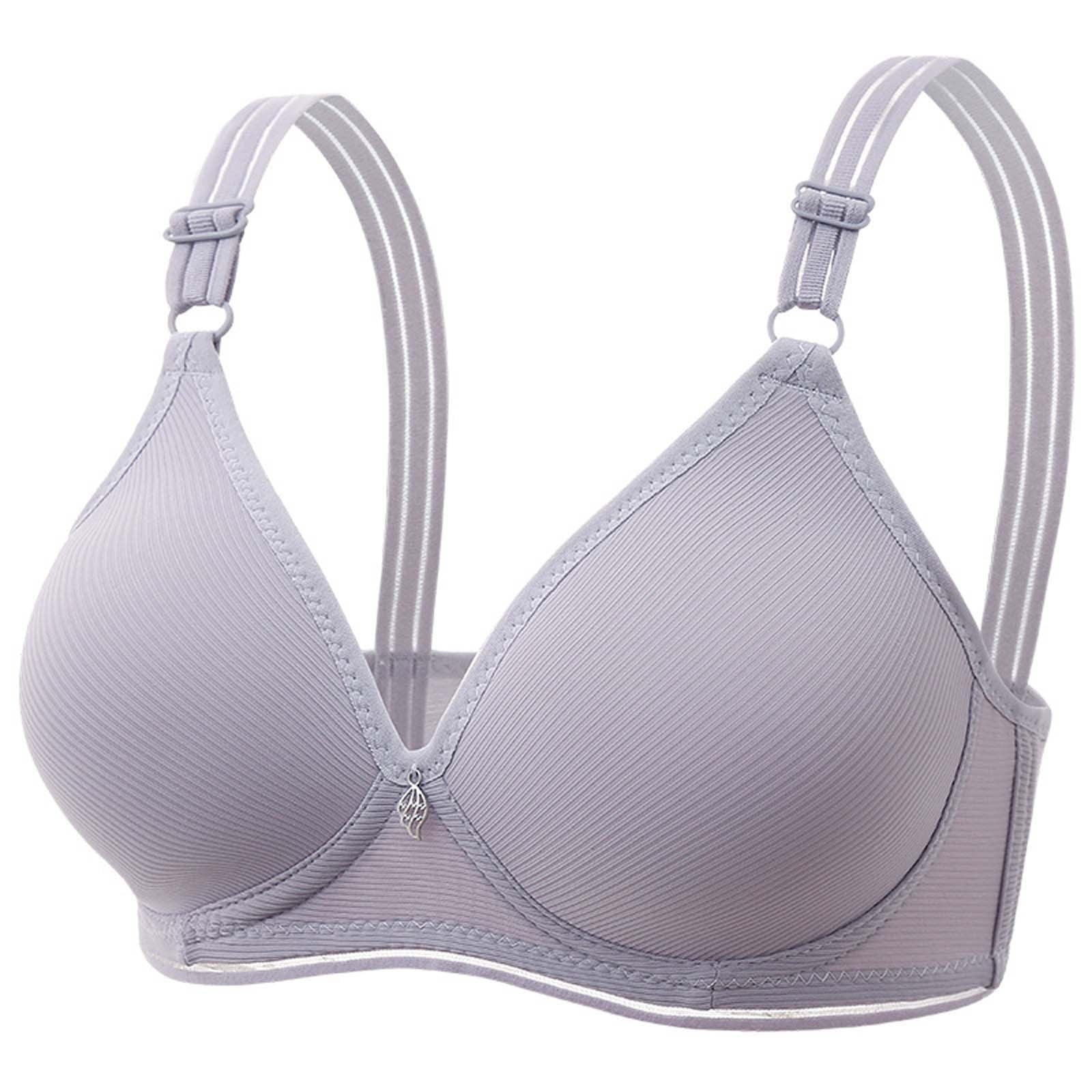 Lilgiuy Woman's Fashion Plus Size Wire Free Comfortable Push Up Hollow ...