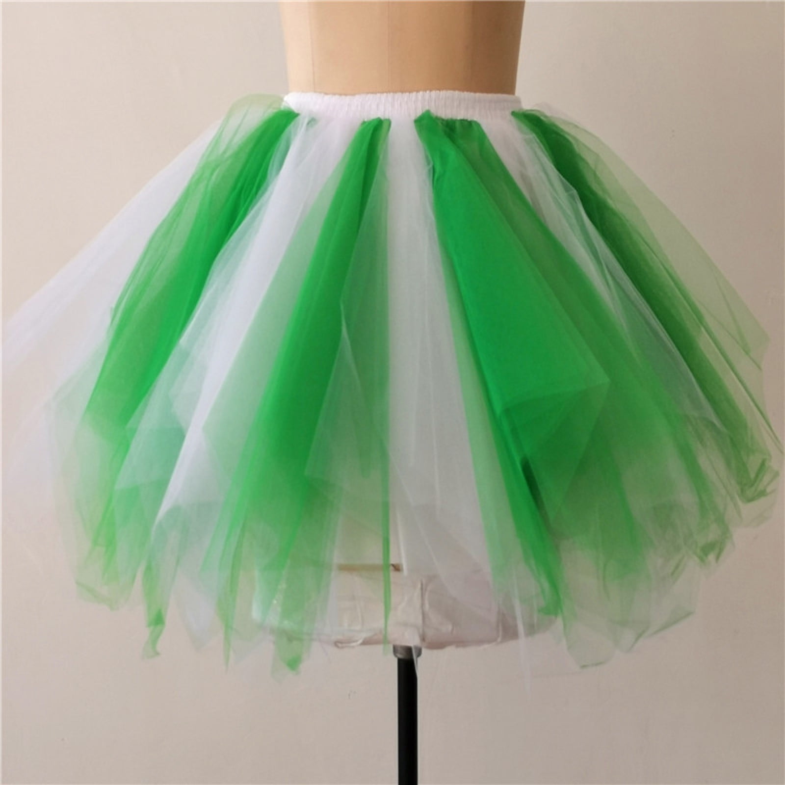 Lilgiuy Women Color Skirts Pleated Gauze Short Skirt Adult Dancing ...