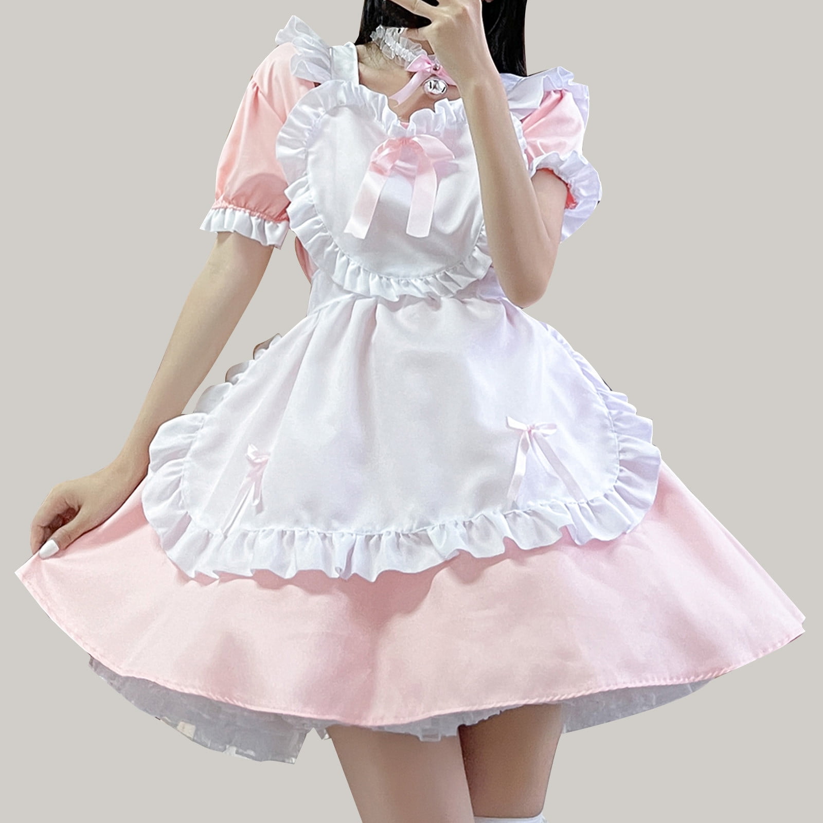 Lilgiuy Women Lovely Maid Cosplay Costume Outfit Dress Clothes Dress ...