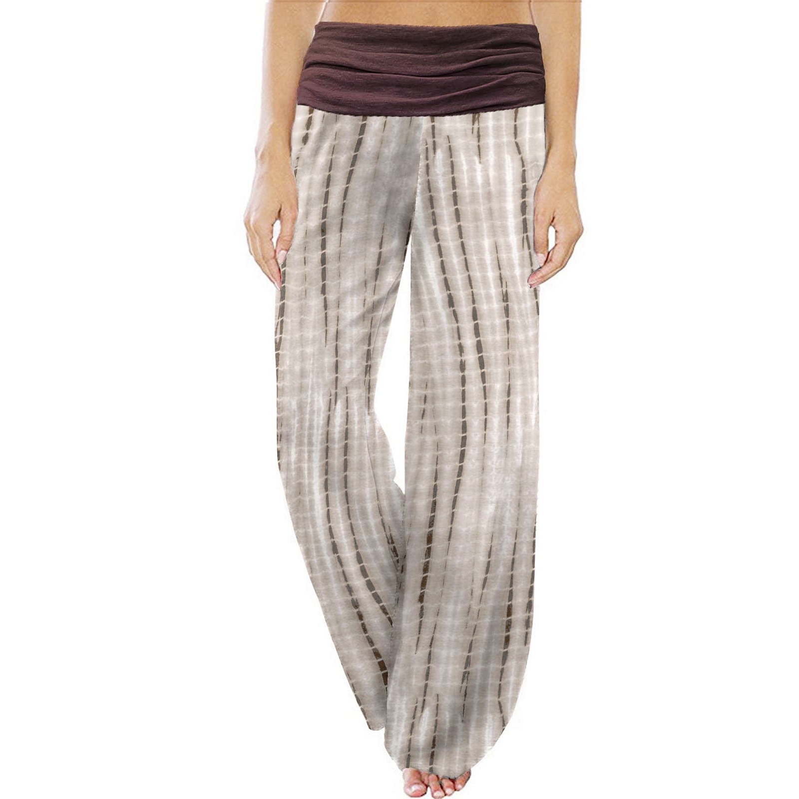 Lilgiuy Women's Comfy Pajama Pants Wide Leg Lounge Palazzo Yoga Pants ...