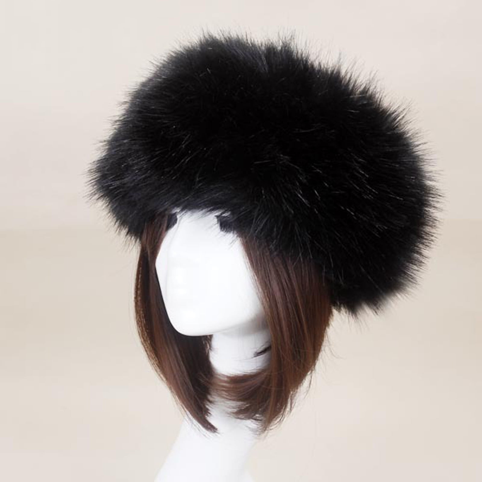 Lilgiuy Women's Faux Fur Hats Fluffy Furry Hat 2023 New Style Beret Hat ...
