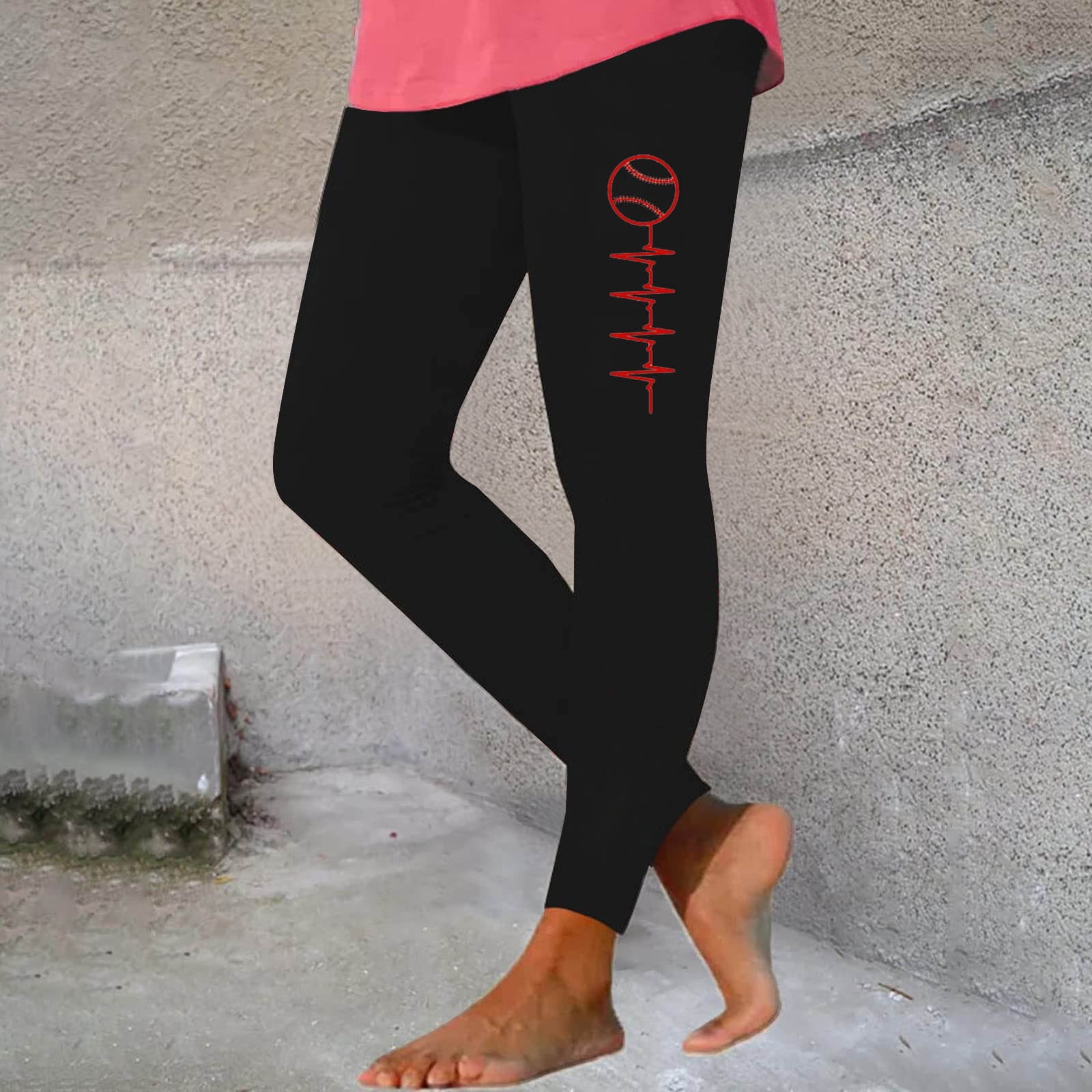 Lilgiuy Women's High Print Waist Yoga Long Yoga Pant Abdomen Control ...