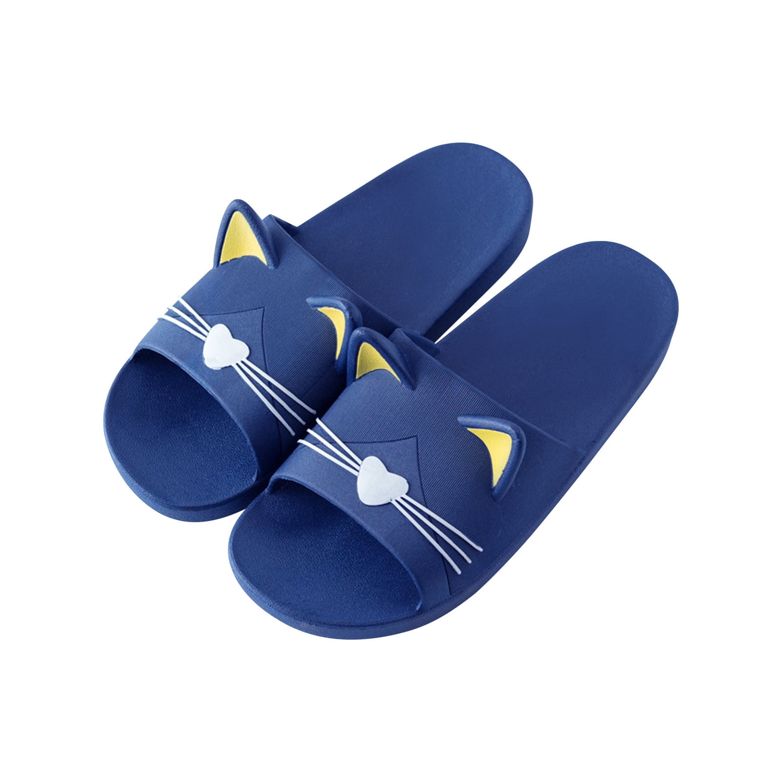 Lilgiuy Women's Slide Sandals Cute Cartoon Cat Slippers Non-Slip Shower ...