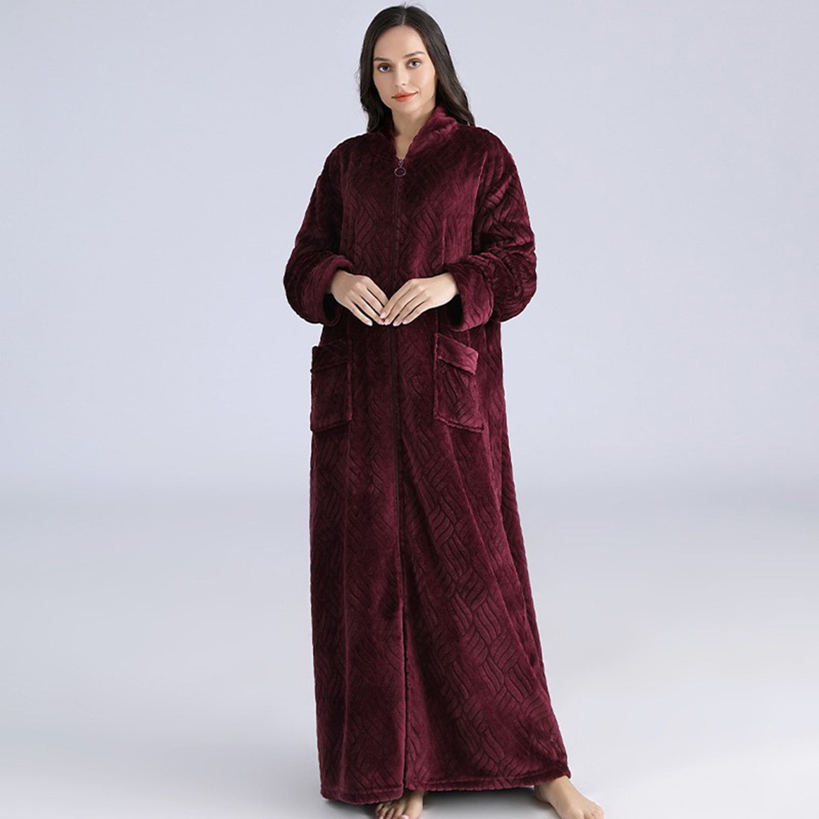 Lilgiuy Women's Winter Warm Nightgown Couple Bathrobe Men and Women and ...