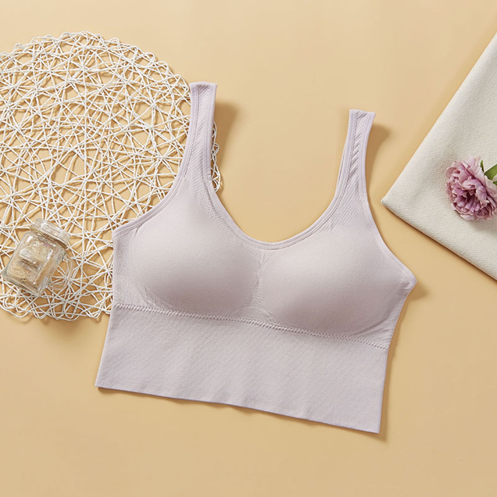 Lilgiuy Women's sleep Yoga vest sports leisure elastic rimless ...