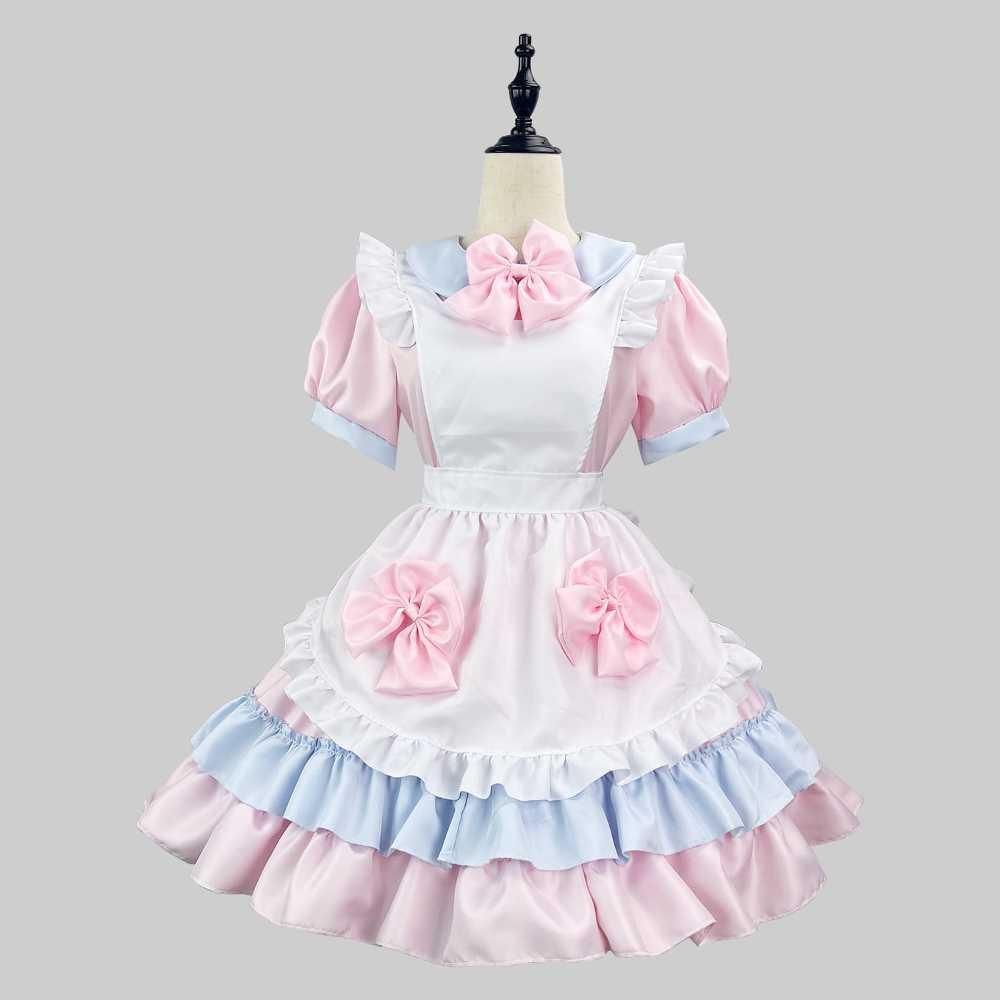 Lilgiuy Womens Anime Maid Costume Cosplay French Short Sleeve Maid ...