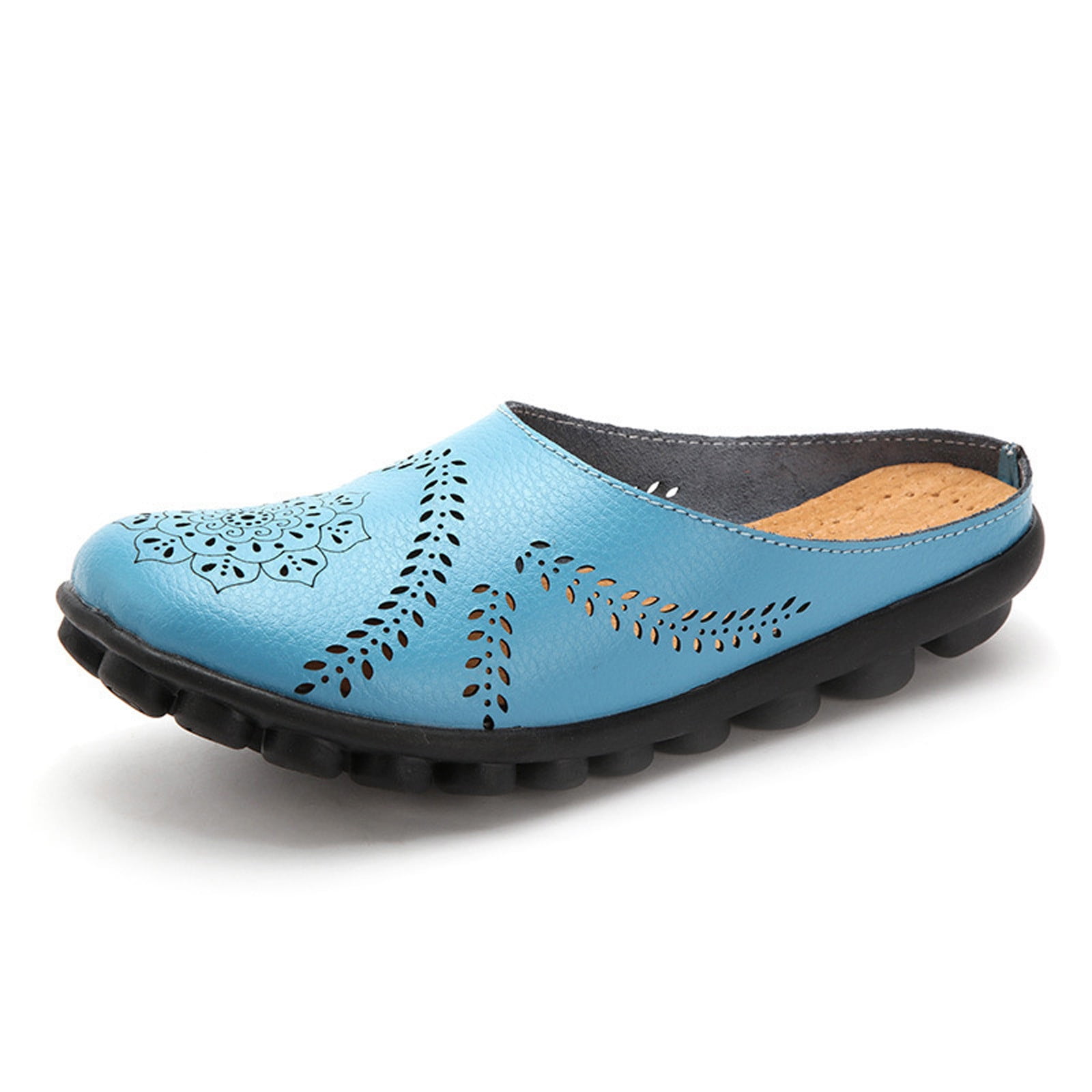 Lilgiuy Womens Shoes Solid Color Retro Hollow Out Carved Flower ...