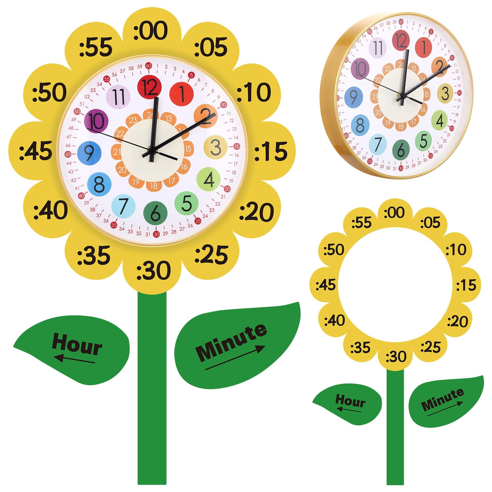 Liliaafar Learning Clock for TSF6 Kids Pastel Silent Non Telling The ...