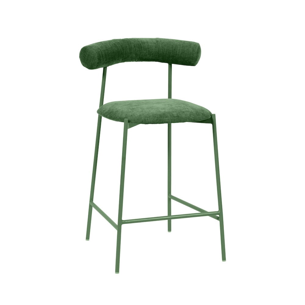 Liliana Forest Green Velvet Counter Stool - Walmart.com