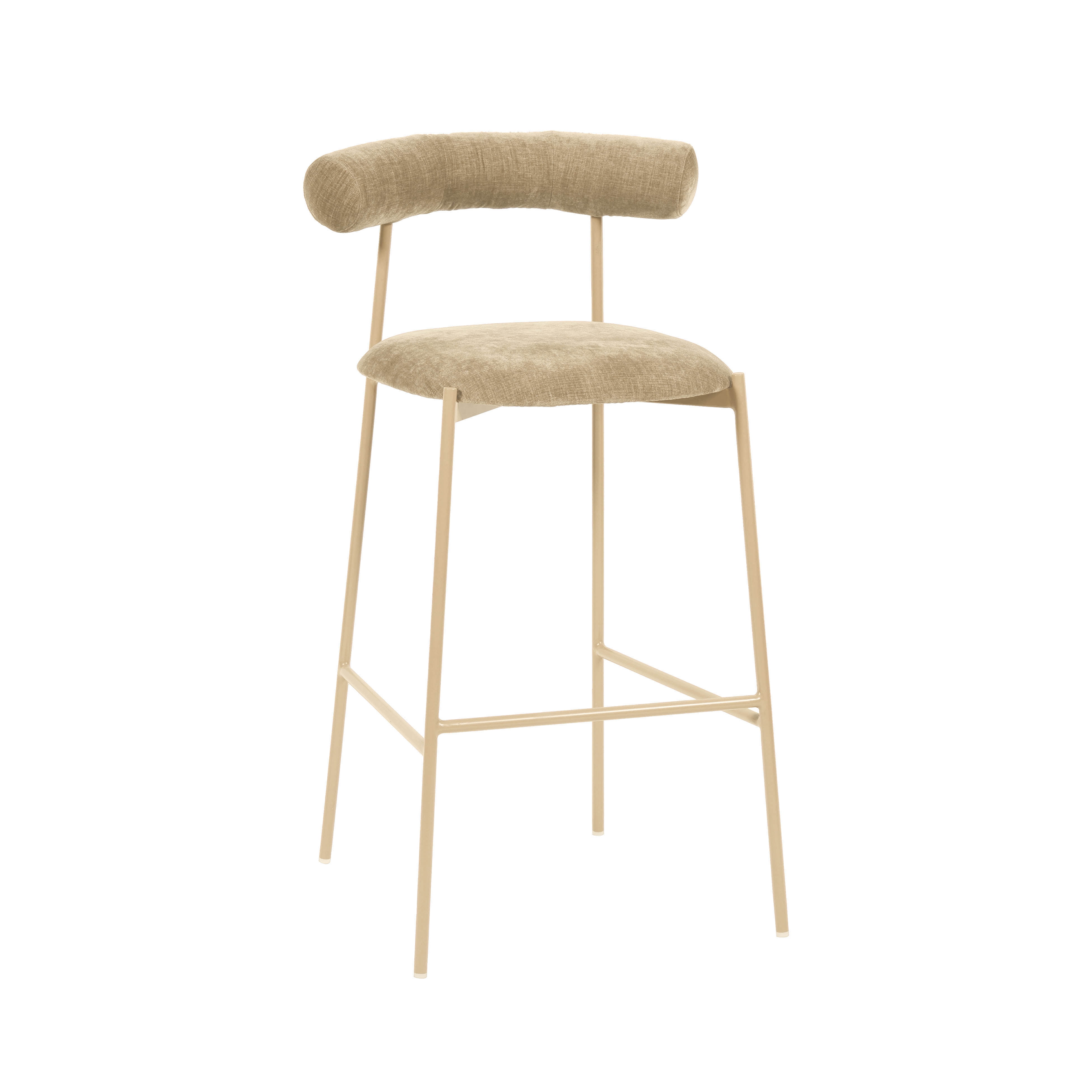 Liliana Taupe Velvet Bar Stool - Walmart.com