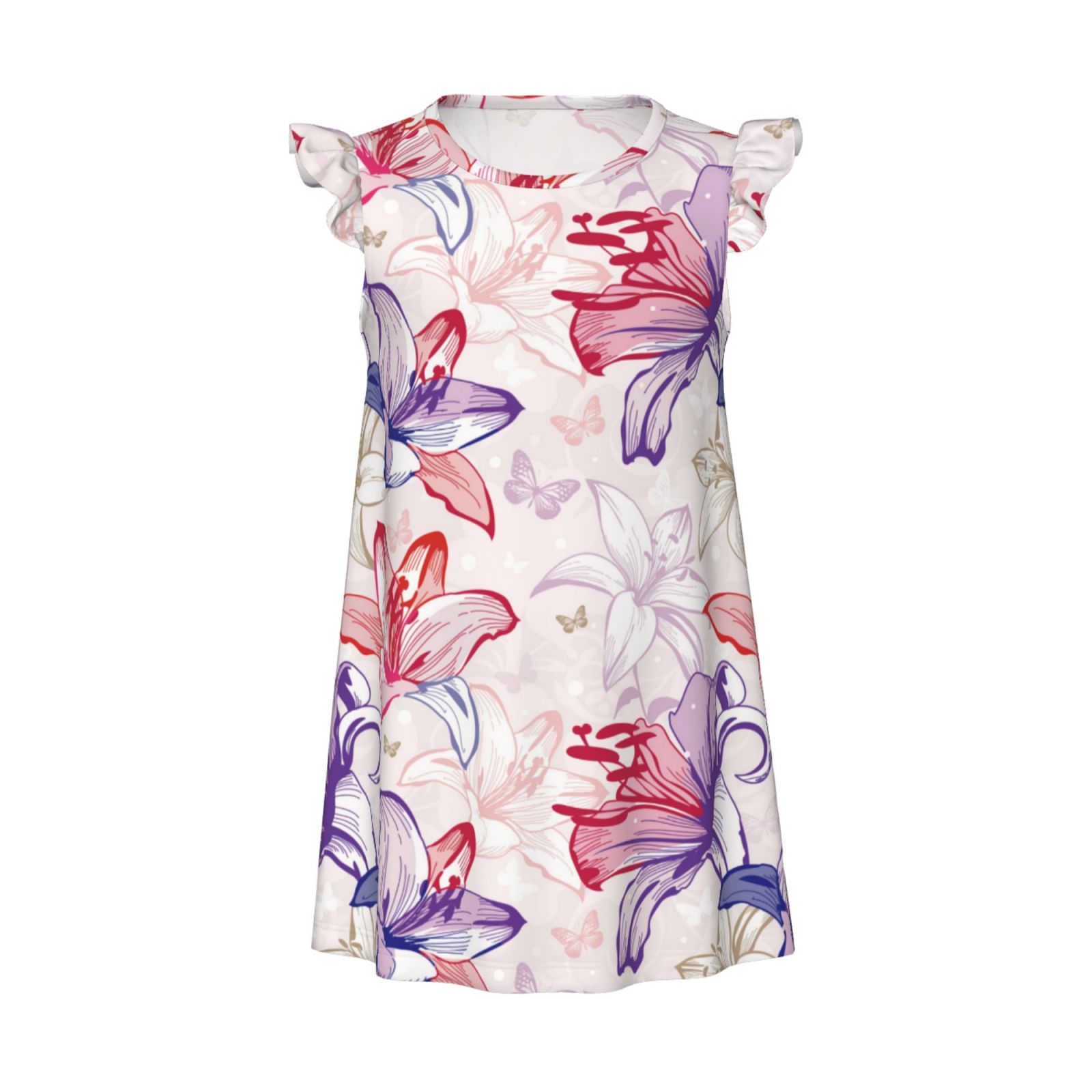 Lilies Flowers Colorful Girls Nightgowns, Pajamas for Girls, Soft ...