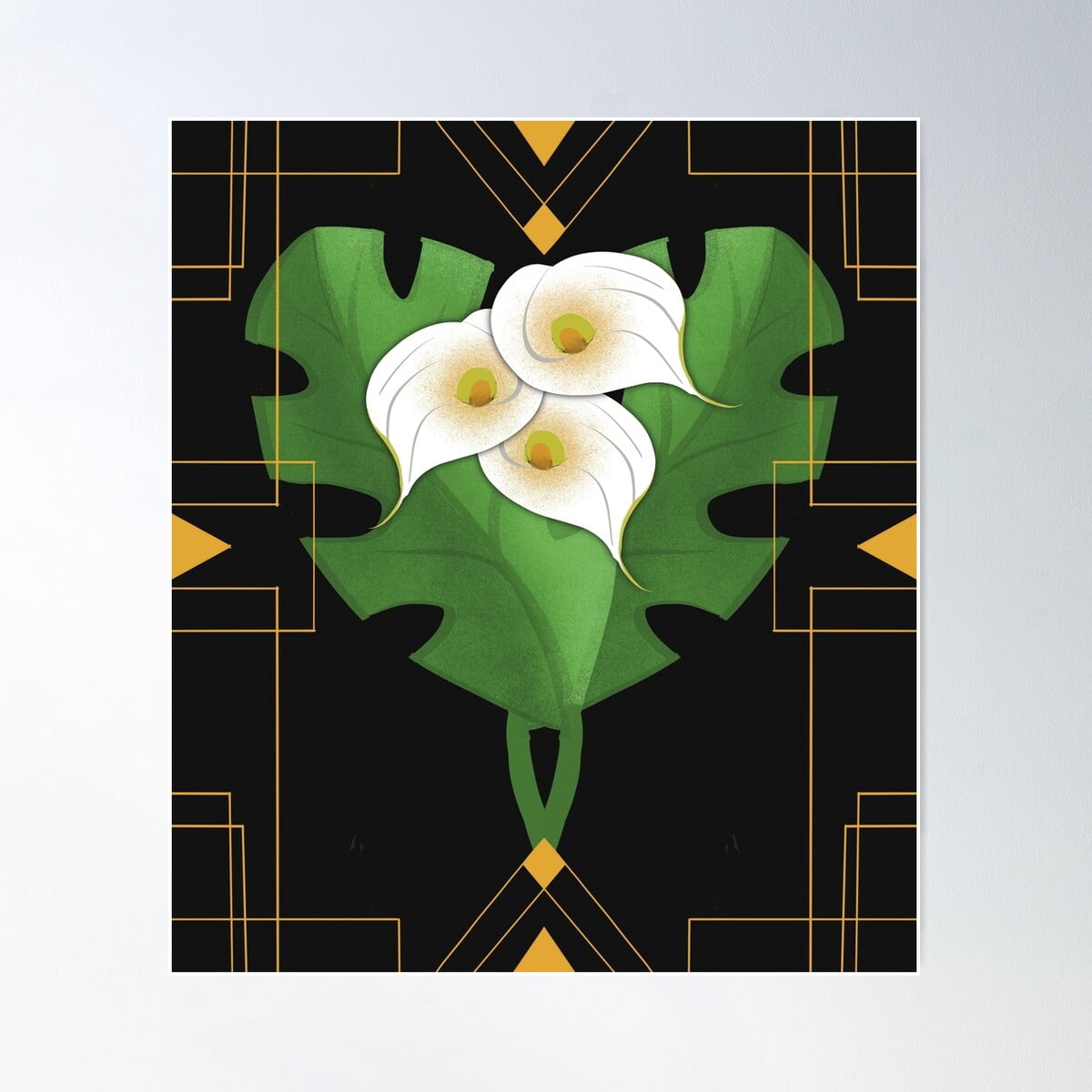 Lilies Poster Wall Art, Modern Wall Decor For Living Room Bedroom, 8x12 ...