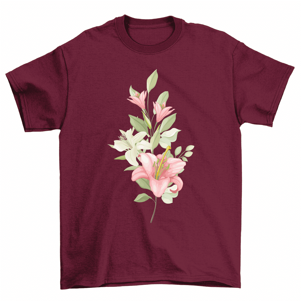 Lilies T-Shirt Lily Flower Pretty Floral Tee Men Women Unisex - Walmart.com