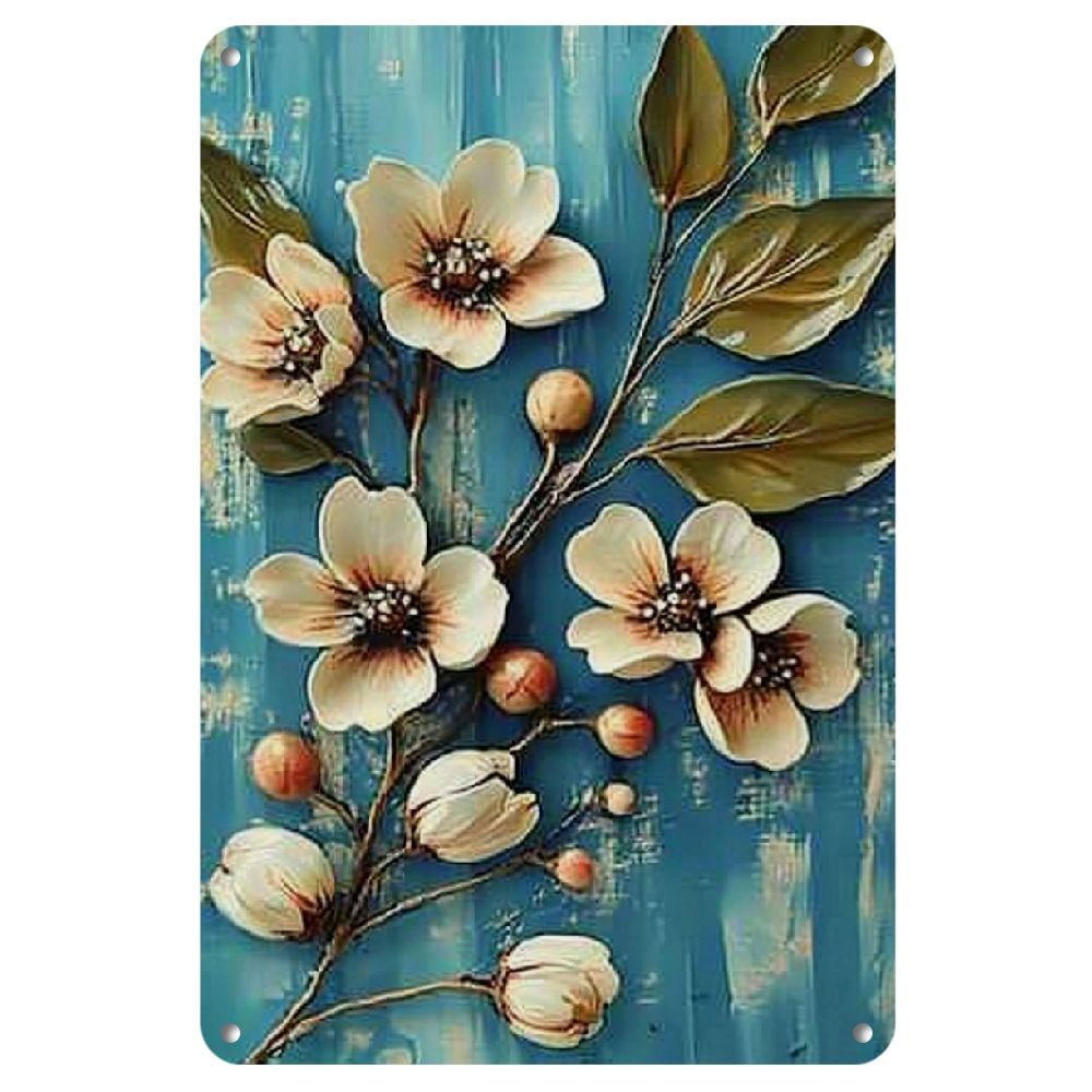 Lilies of the Valley Decorative Iron Sign - Vintage Floral Metal Wall ...