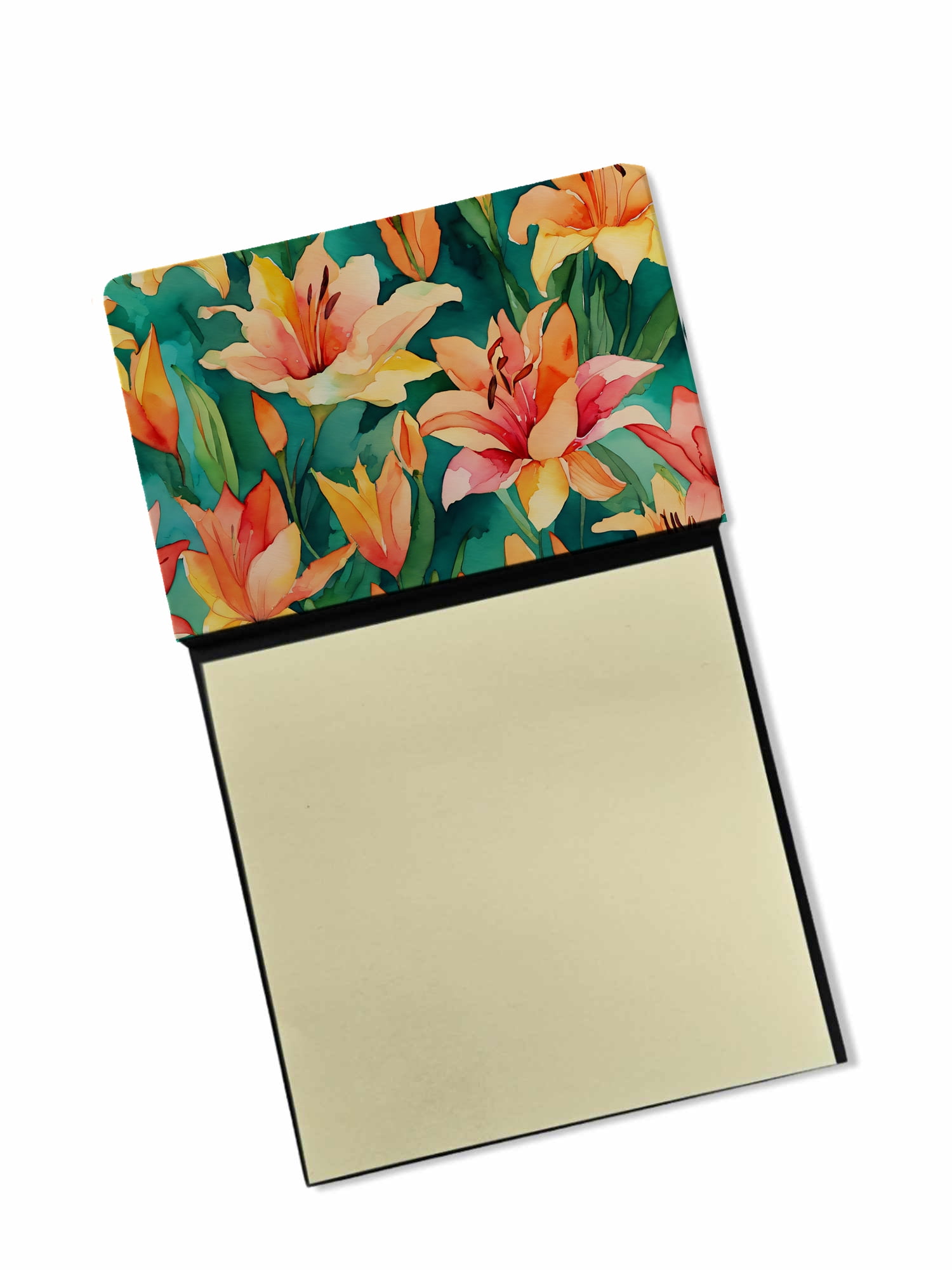 Lilies in Watercolor Sticky Note Holder 3.25 in x 5.25 in - Walmart.com