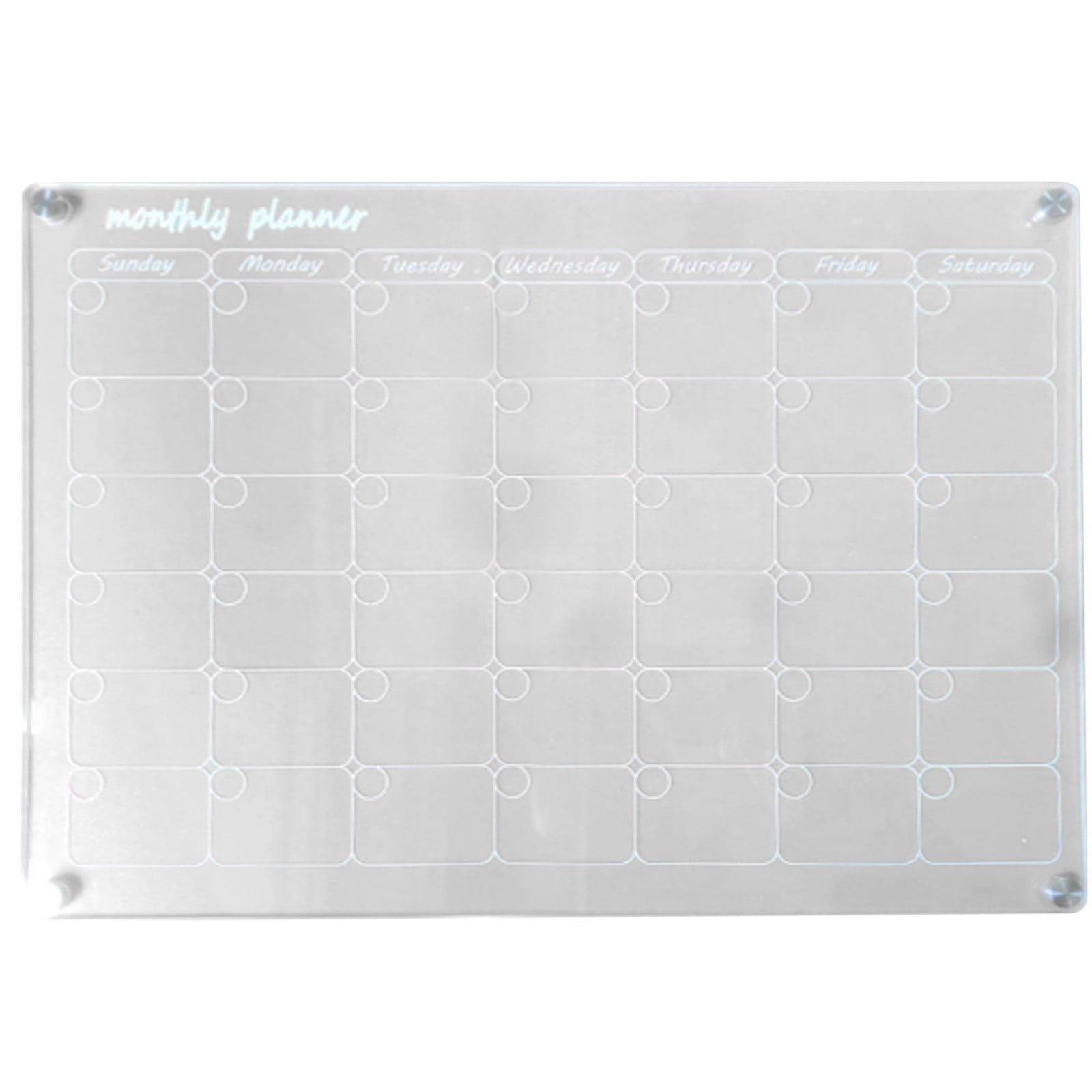 Lililumin Calendar Board for Fridge 16”x1" Clear Acrylic Calendar ...