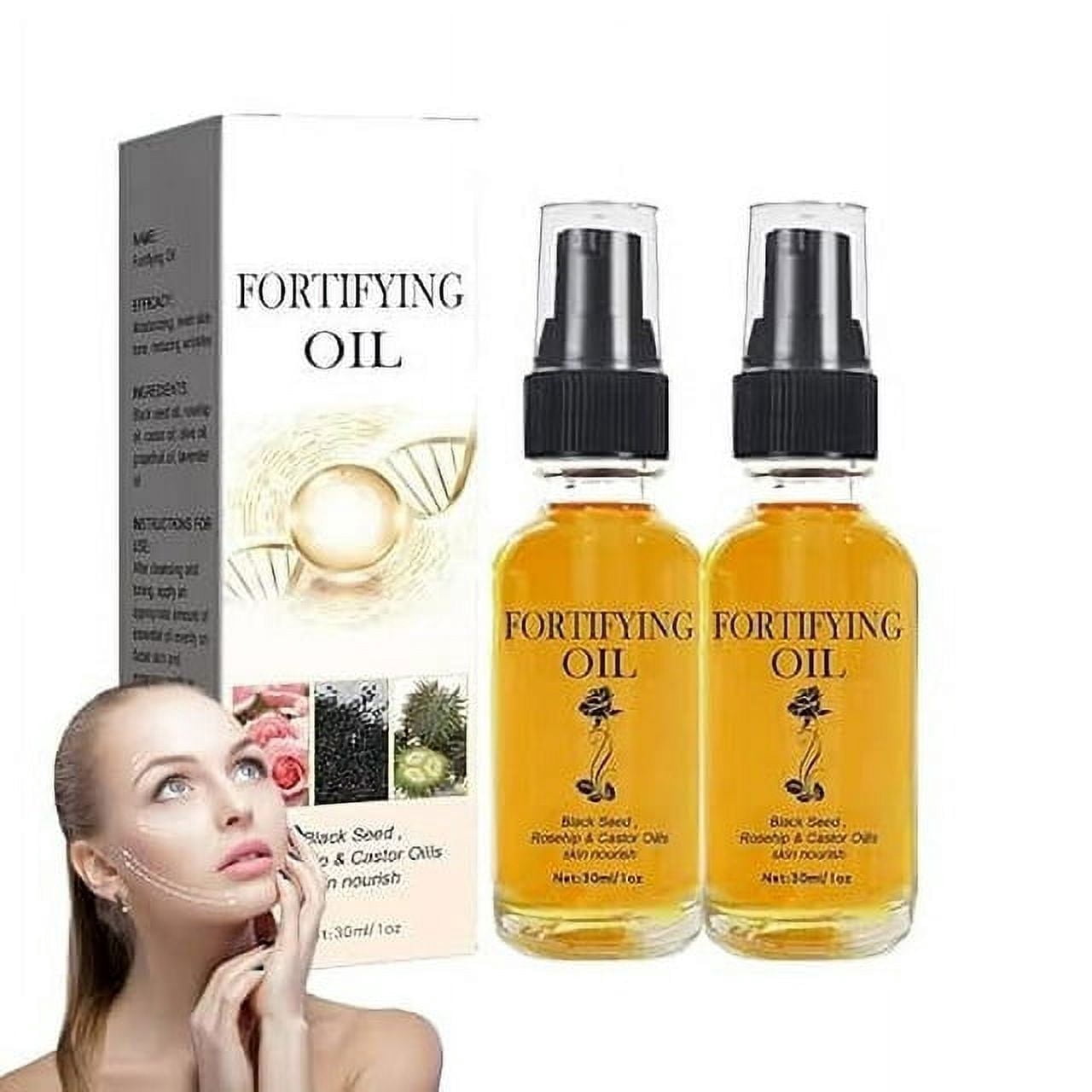 Lilinas Castor Oil, Castor Oil Black Seed Oil Rosehip Oil Face Serum ...