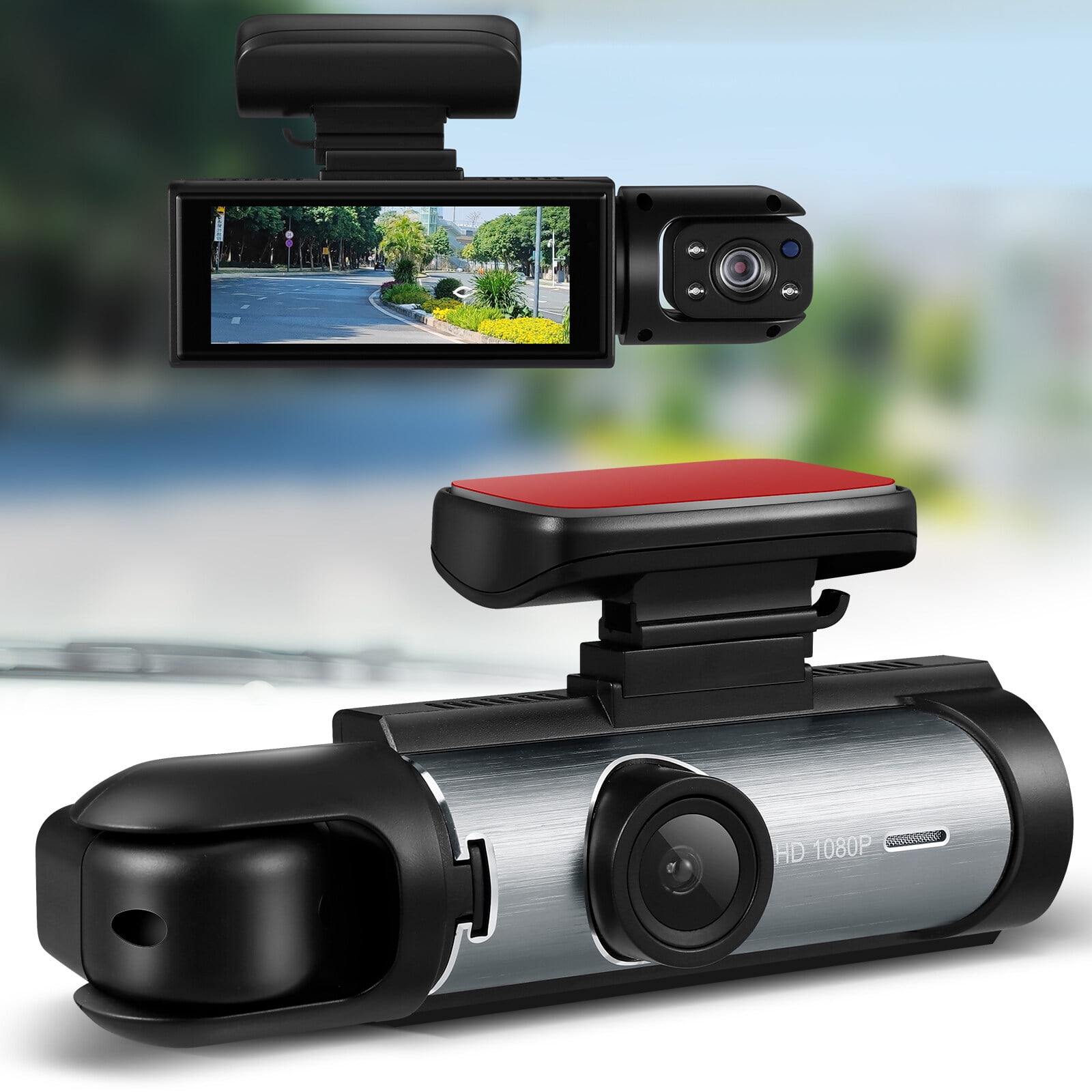 Car Dash Cam, Car Dash Cam 1080P Dual Lens Front Rear Camera Driving ...