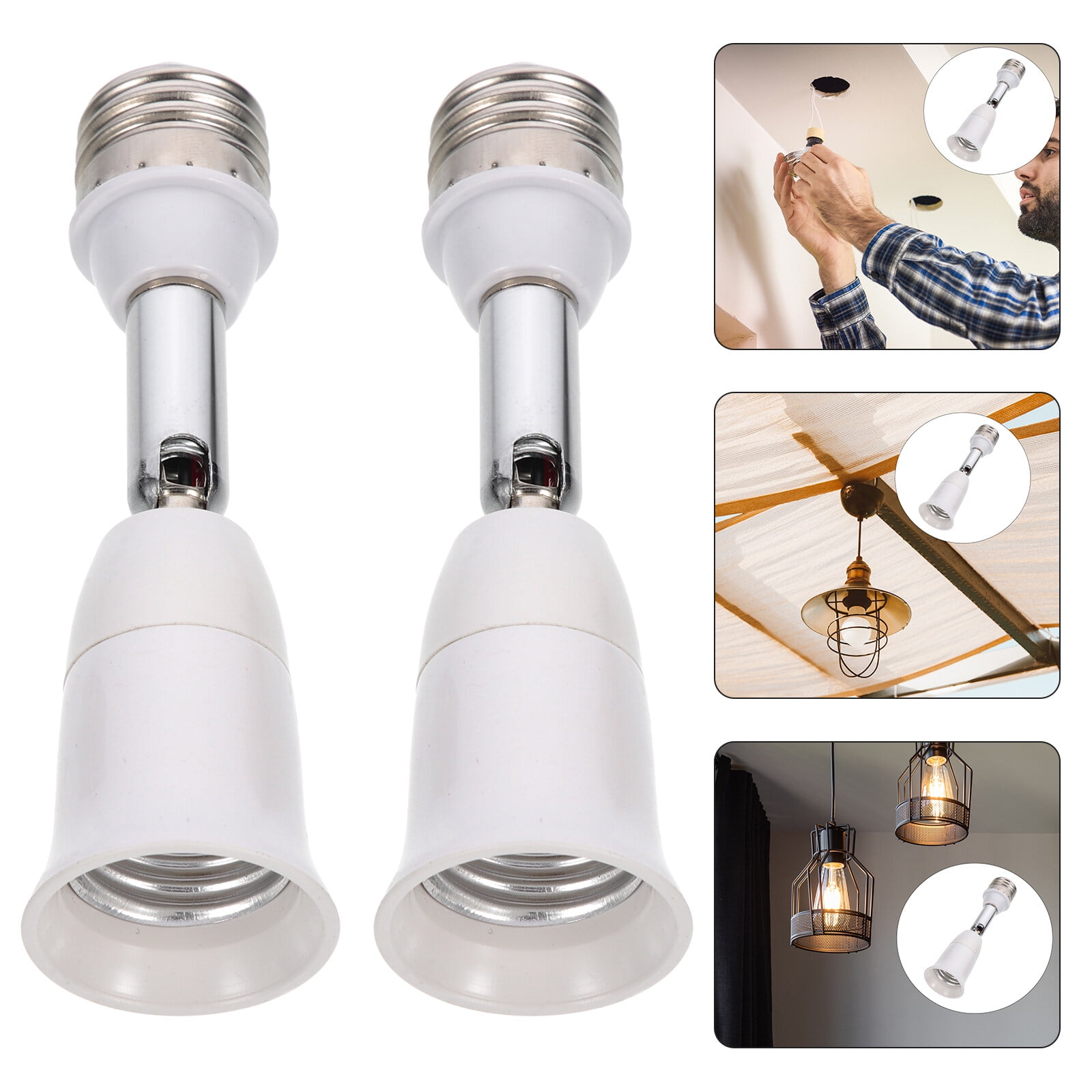 Liliping E26/E27 Light Socket Extender 5.5 inch Light Bulb Socket ...
