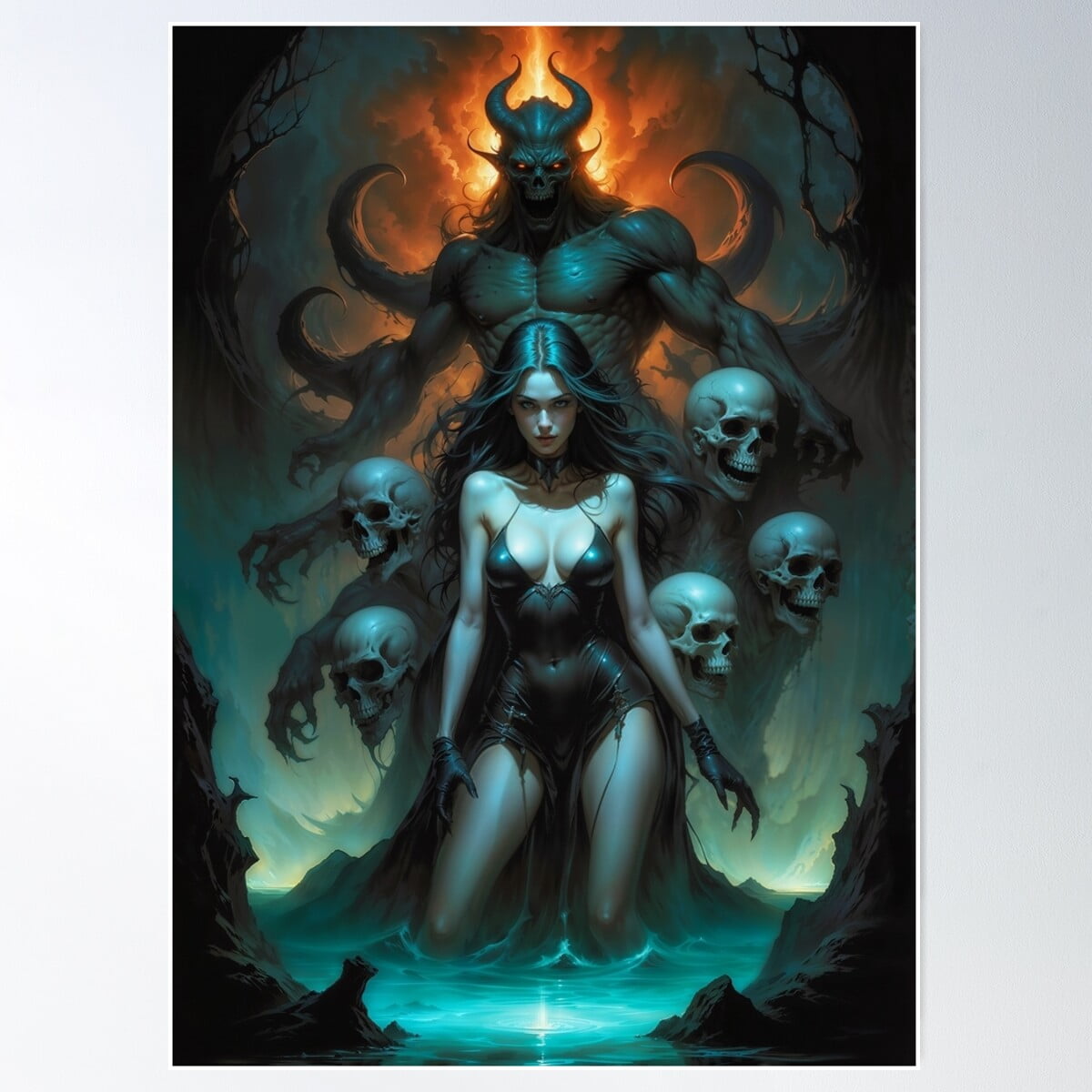 Lilith Goddess Poster Wall Art, Modern Wall Decor For Living Room ...