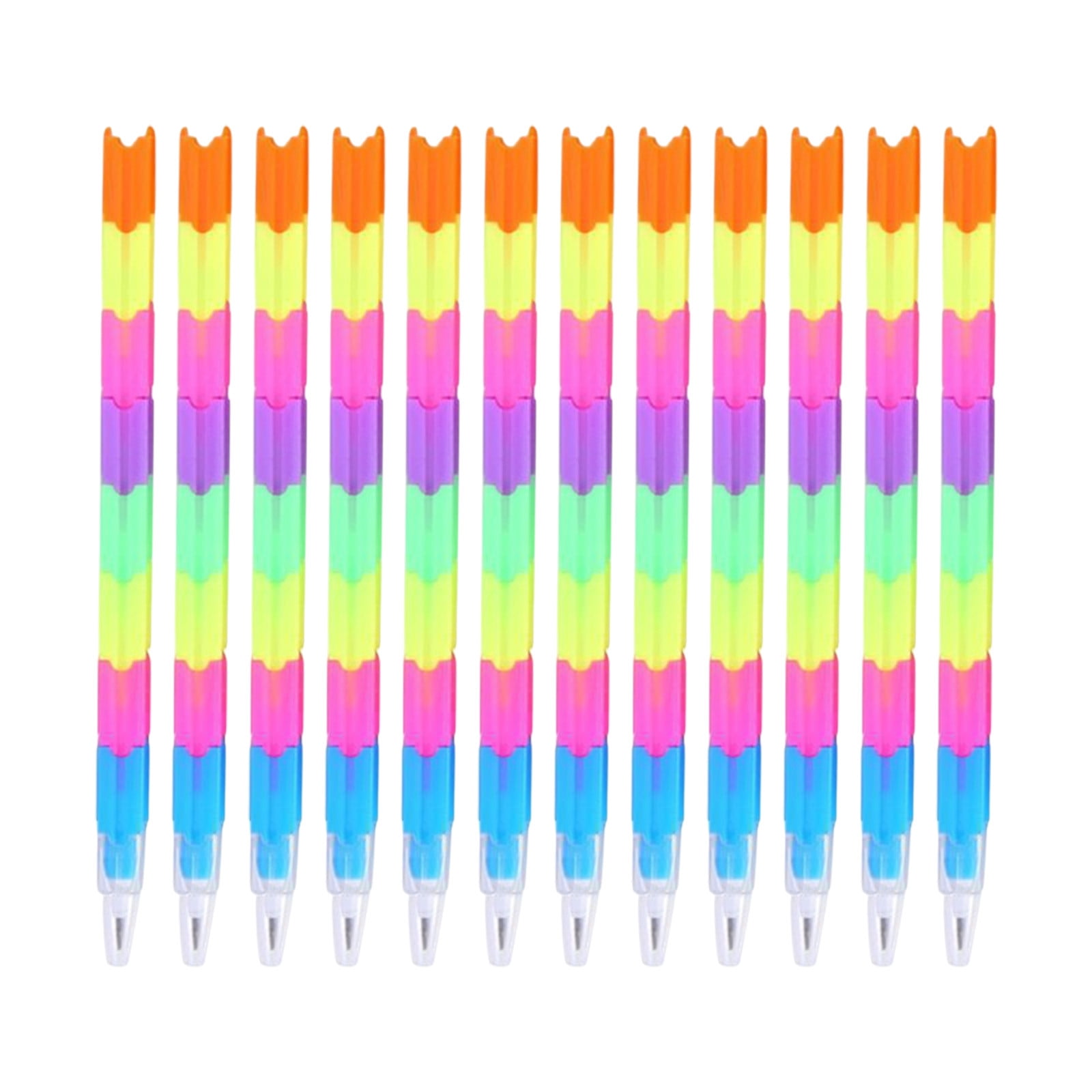 Lilixerw 12Pcs Stacking Pencils,Pre-sharpened - Funny Stackable Pencils ...