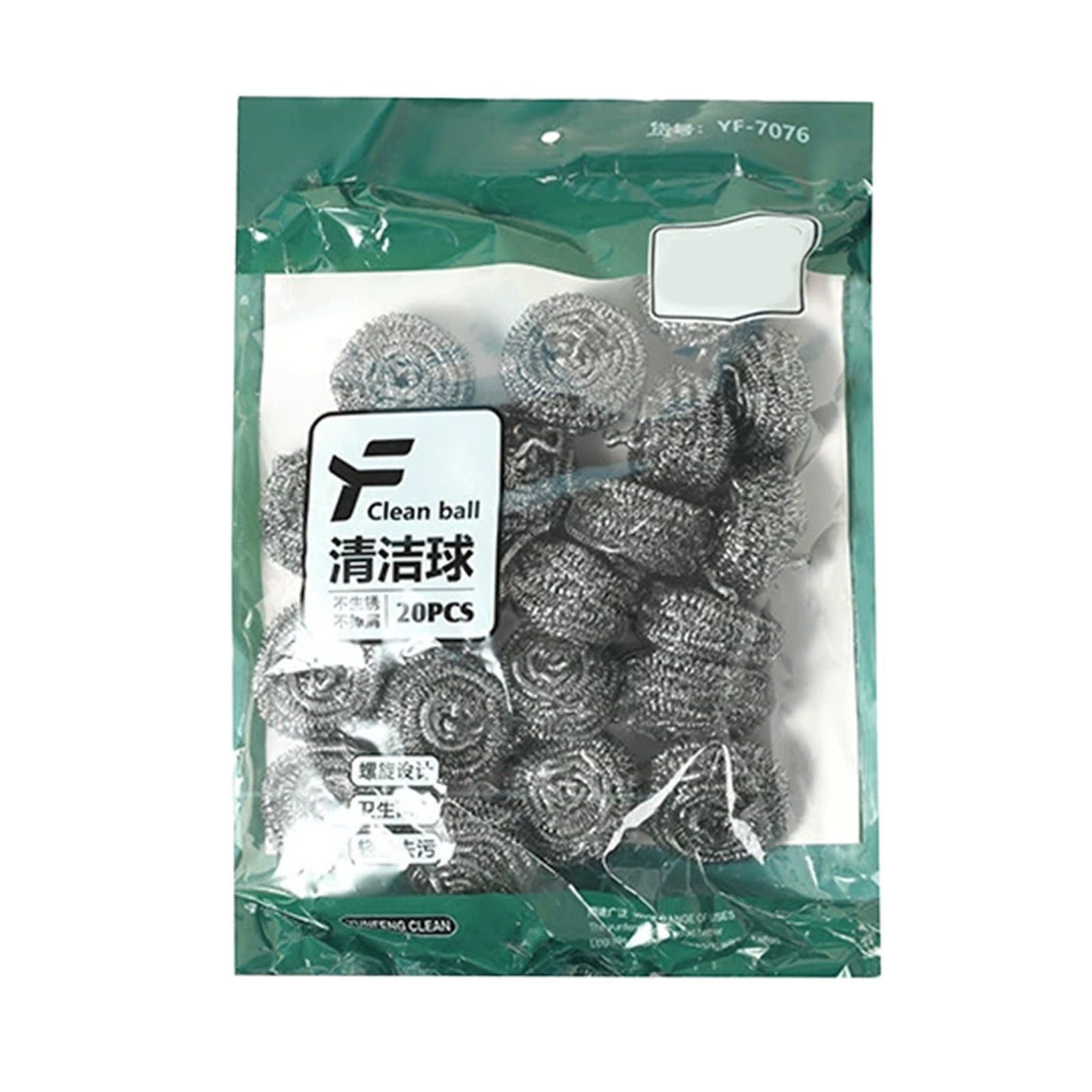 Lilixerw 20 PCS Stainless Steel Scouring Ball Pads with Detachable ...