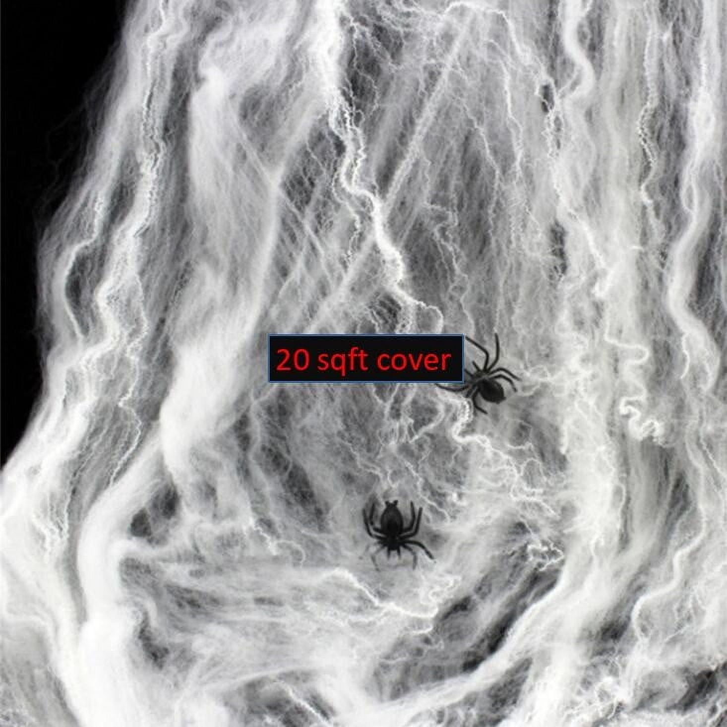 Lilixerw 20 Sqft Halloween Spider Webs Decorations with 4 Fake Spiders ...