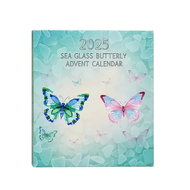 Lilixerw 2025 Sea Glass Butterfly Advent Calendar,Handcrafted Ocean ...
